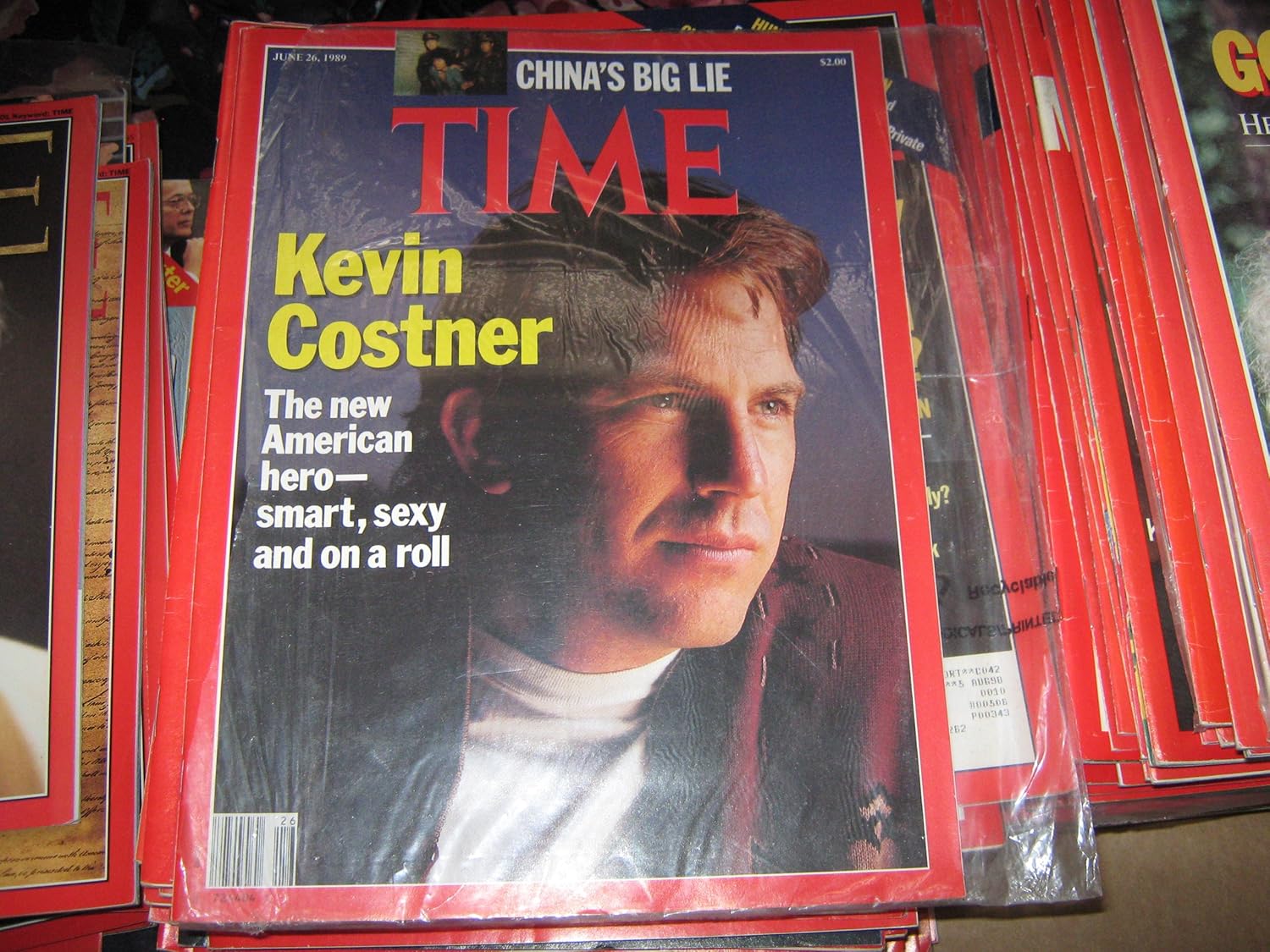 Time Magazine (KEVIN COSTNER...The new American hero , China's Big Lie ...
