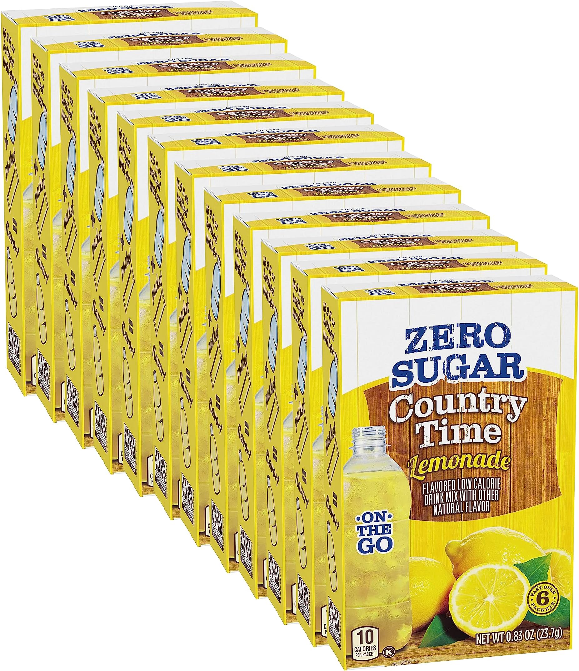 Amazon.com : Country Time Lemonade On-the-Go Packets, 6-Count Boxes ...