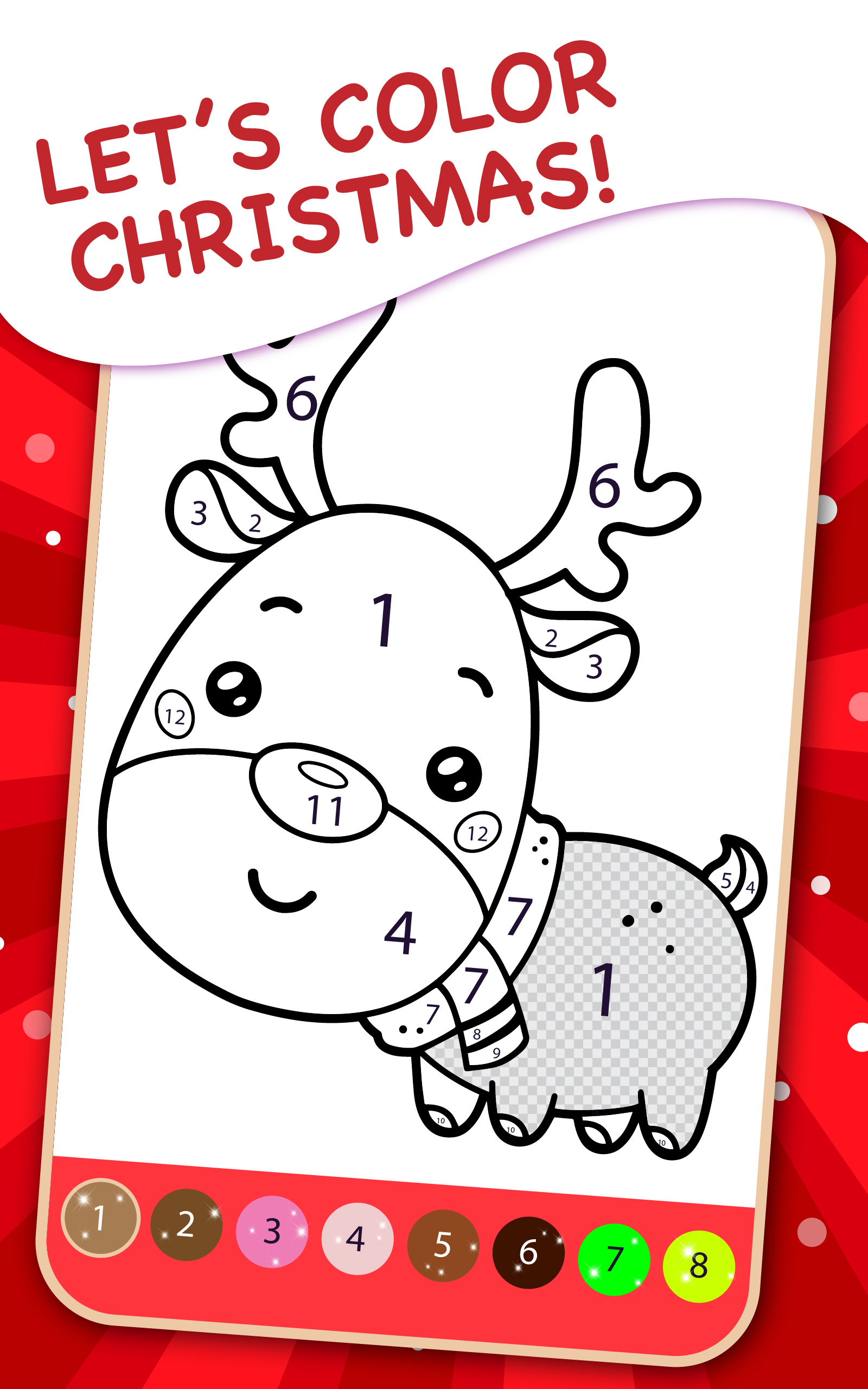 Kids Christmas Coloring Books By Numbers - App on Amazon Appstore
