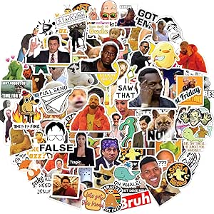 Amazon.com: 220PCS Funny Meme Sticker Pack, Vinyl Waterproof Stickers ...