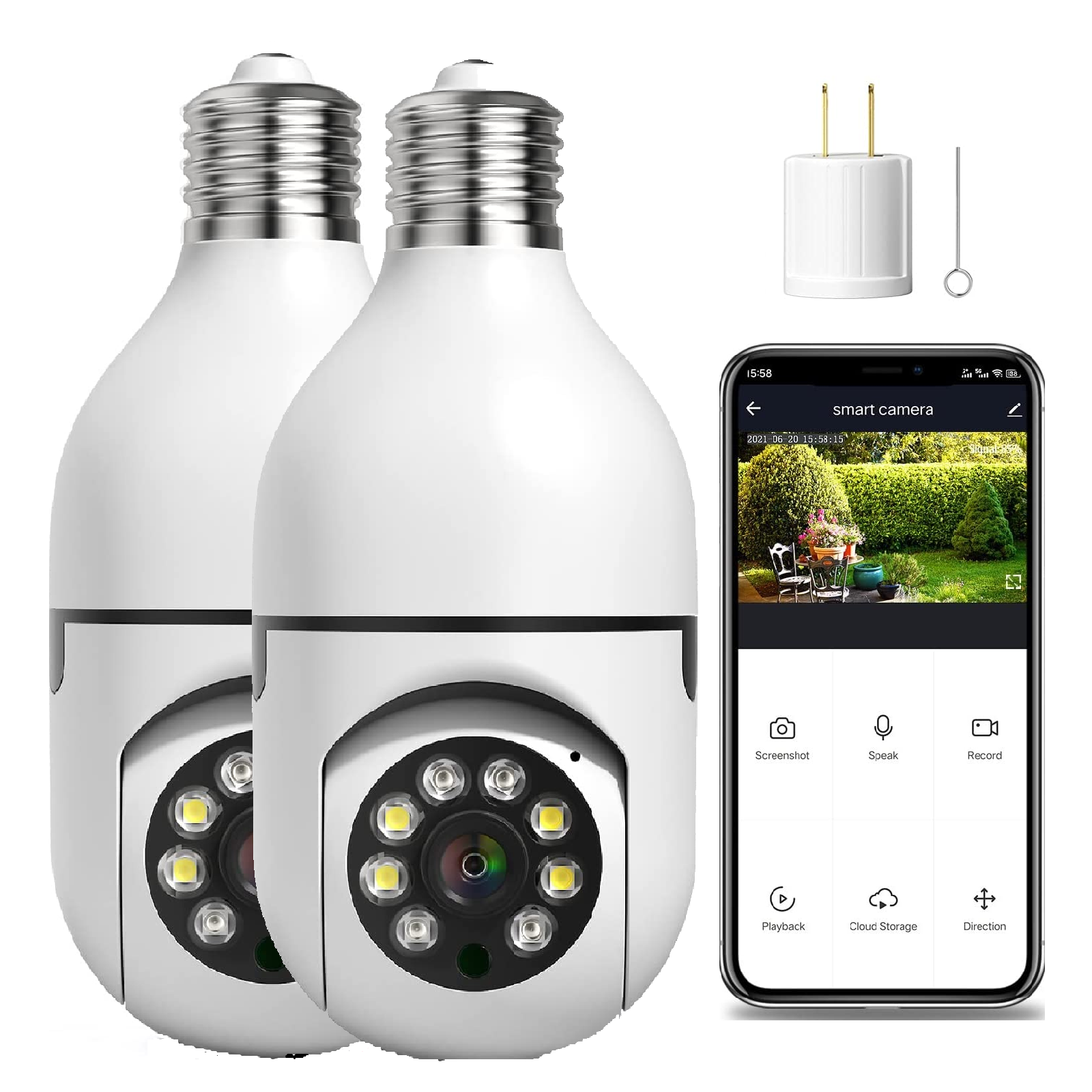 Watch Rohxizw 2 Pack 3MP Light Bulb Security Camera on Amazon Live