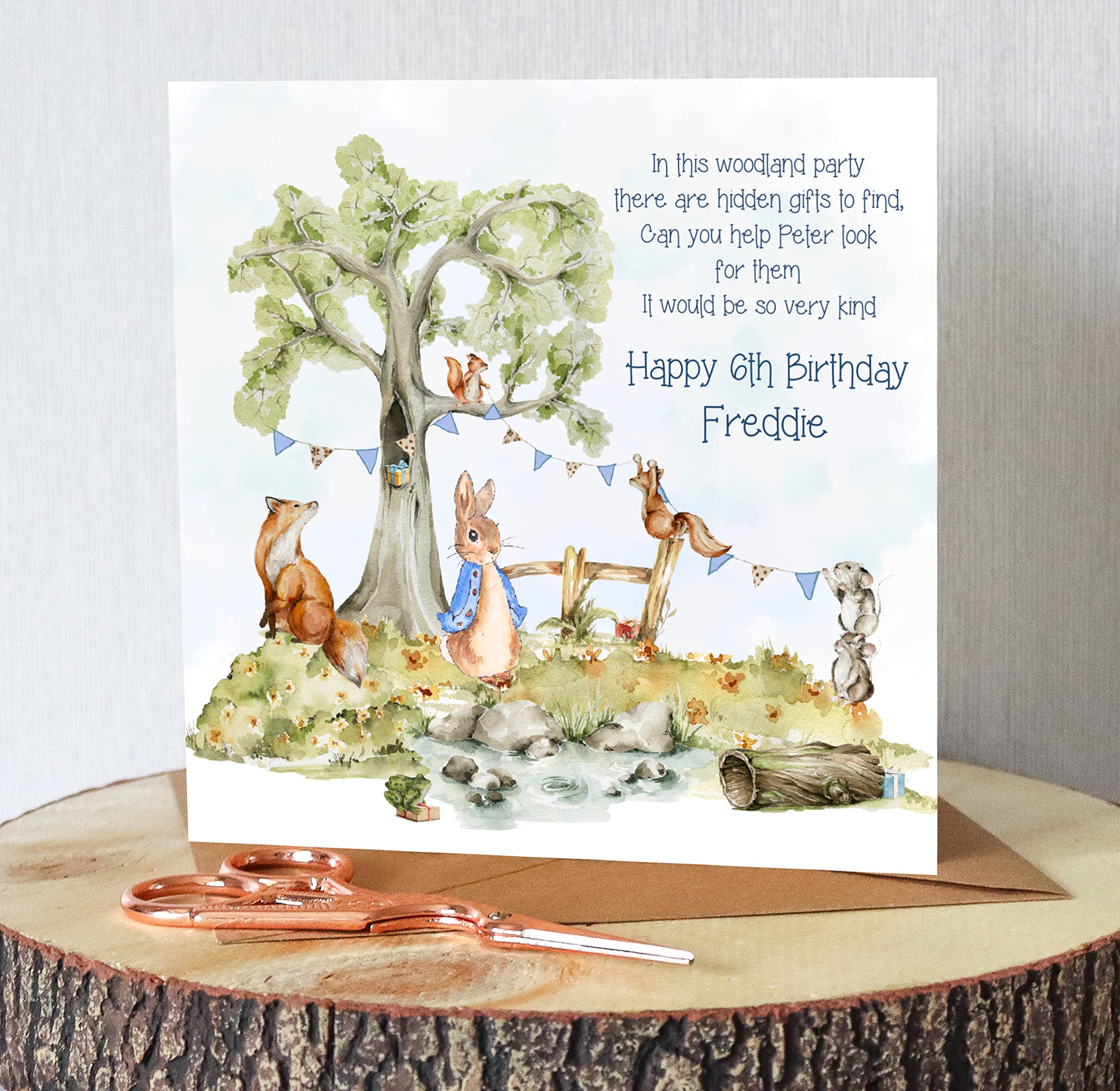 Personalised Peter Rabbit Birthday Card - Add Name and Age - Find the ...