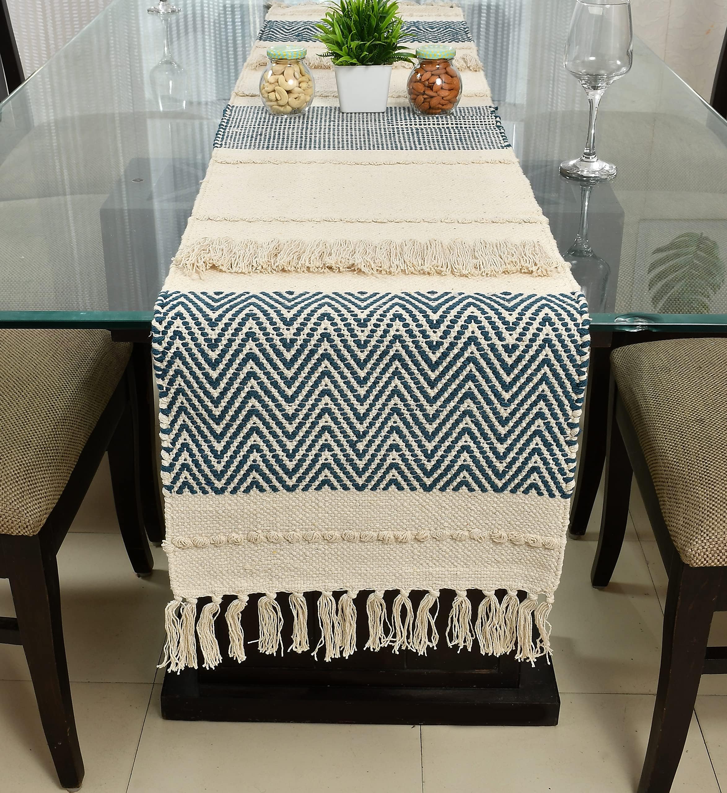 Buy Encasa Dining Table Runner for 4 Seater - Premium Cotton - Printed ...