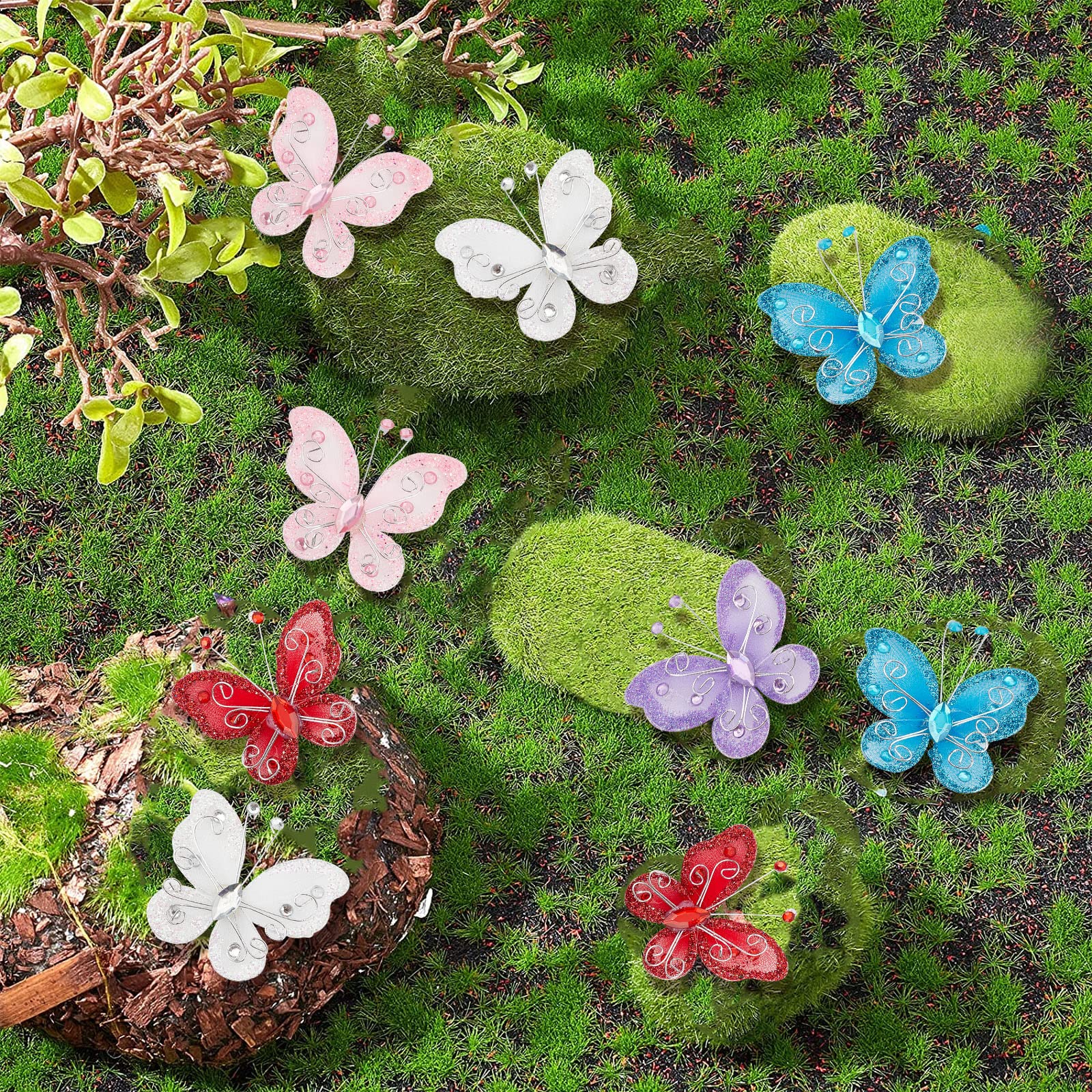 Garden Wire Butterflies Animal Plant Decoration | House Plant