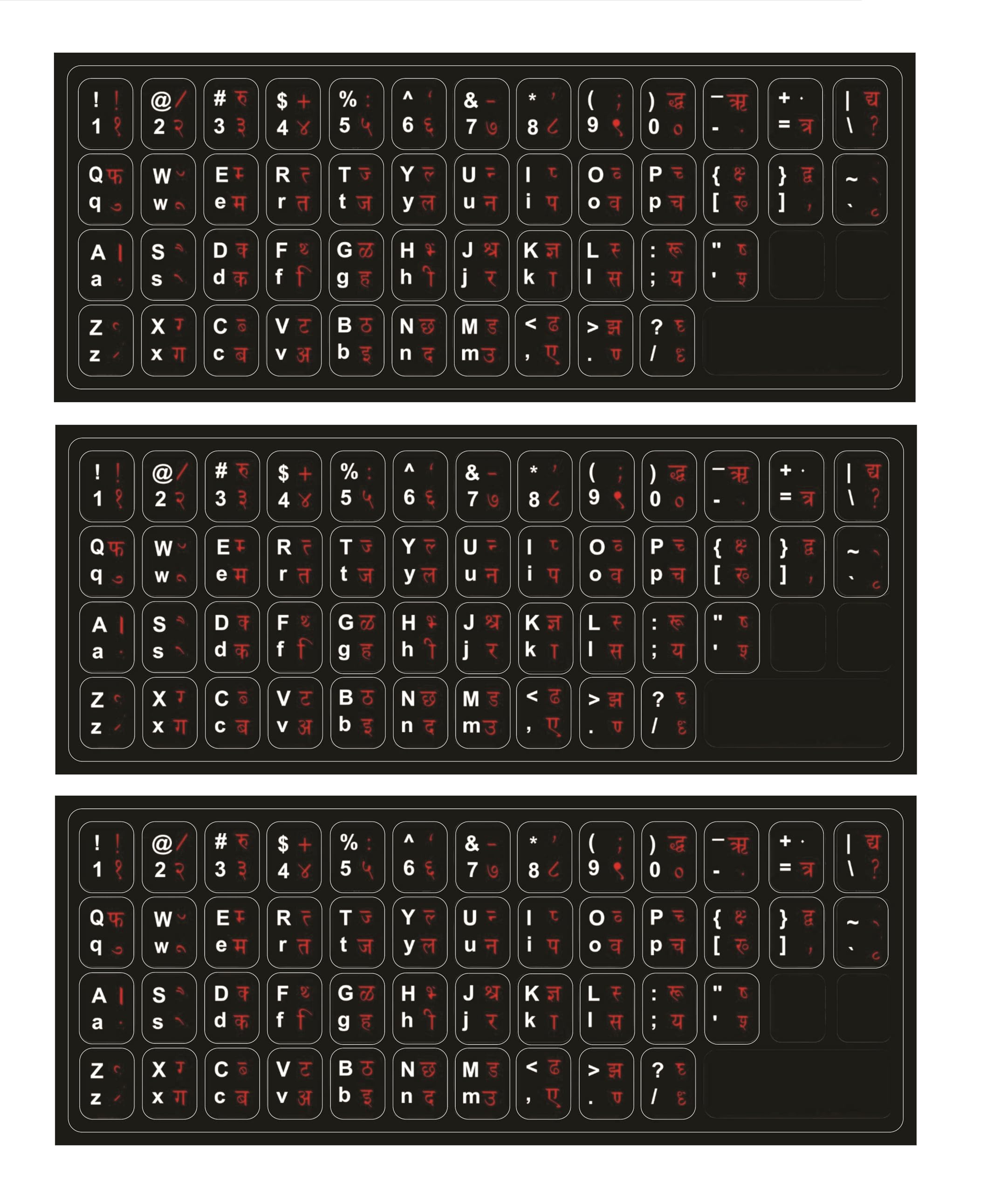 Buy Advita Hindi Keyboard Self-Adhesive Sticker, English Hindi Typing ...