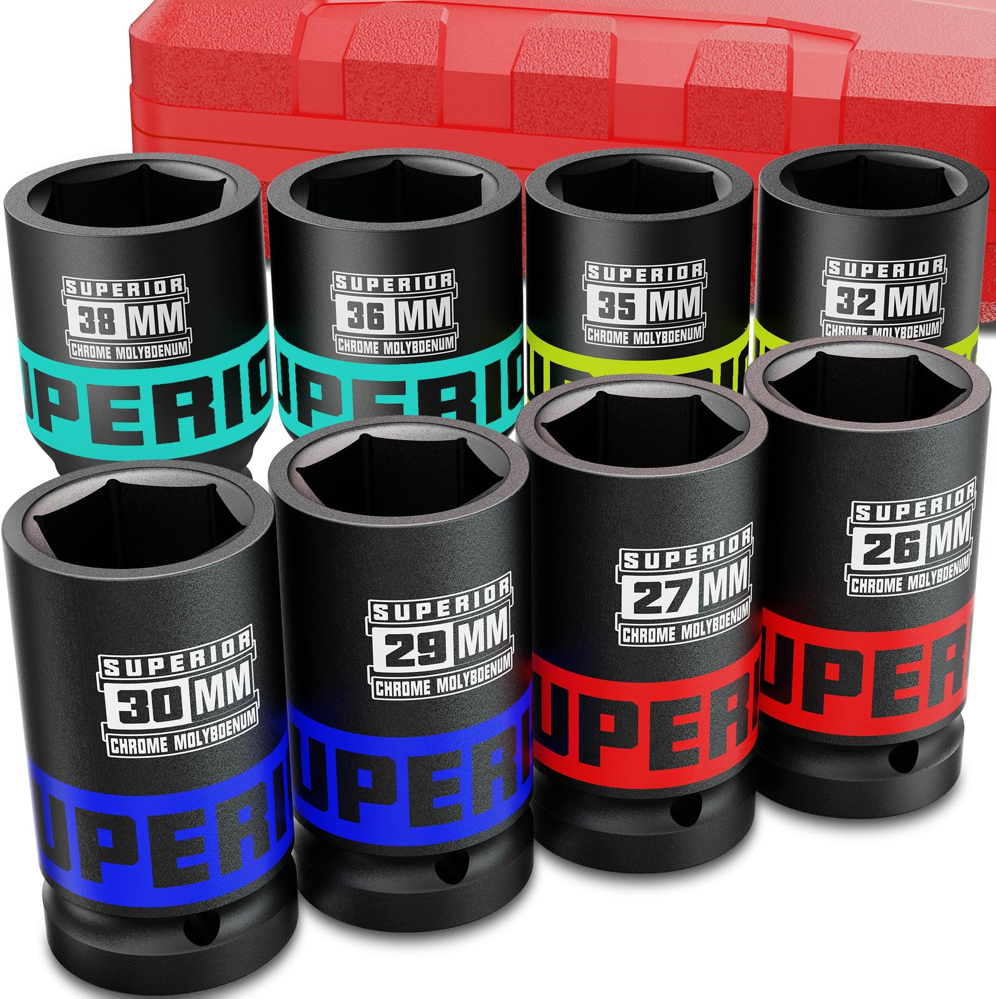 US PRO Tools 3/4" DR 17mm - 60mm Impact Socket Set HGV Long Reach ...