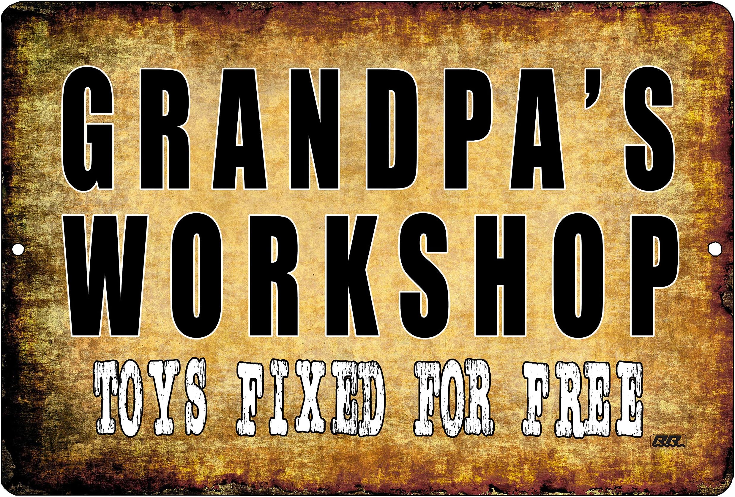 Amazon.com: Rogue River Tactical Funny Grandfather Metal Tin Sign Wall ...