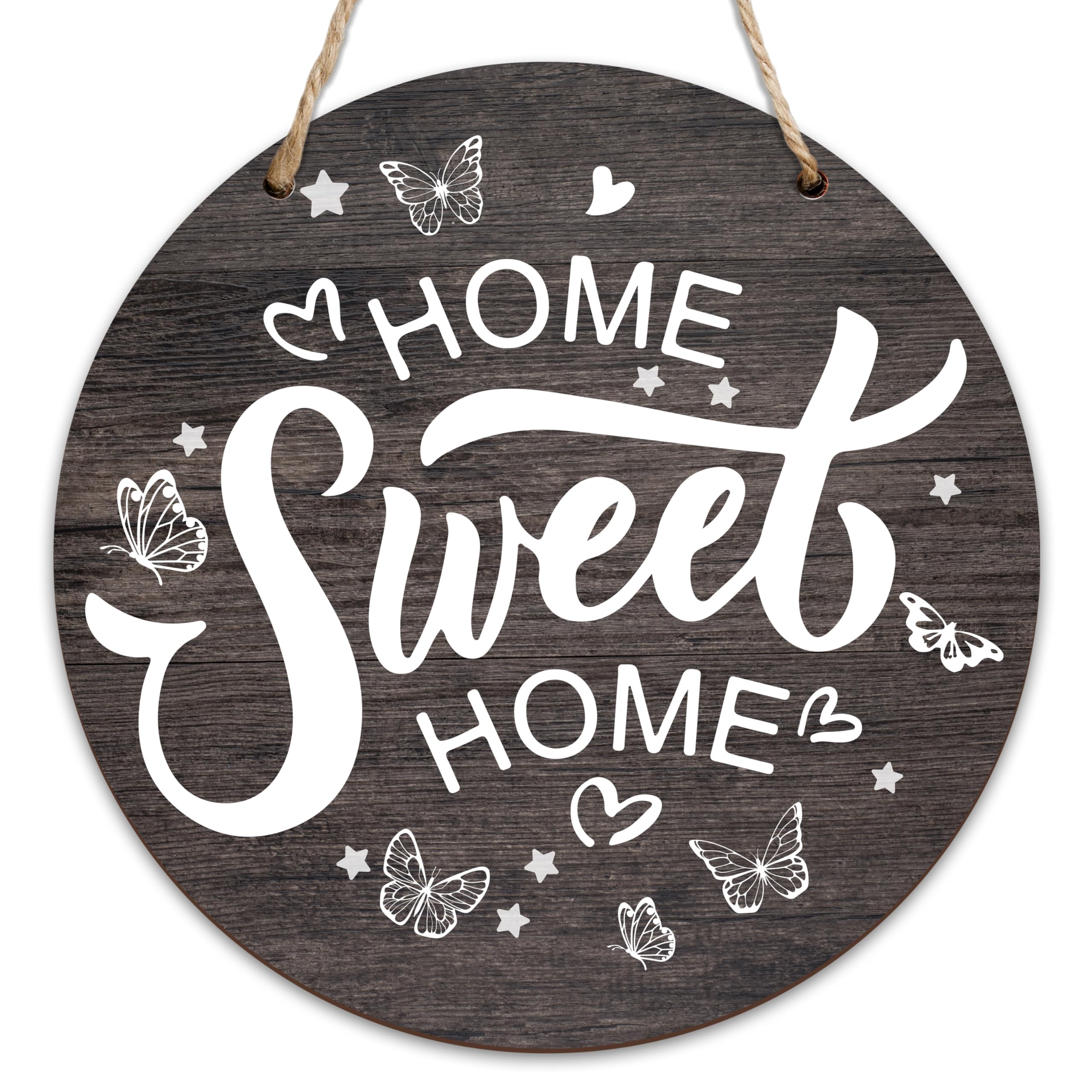 Amazon.com: Wooden Welcome Sign For Front Door, Home Sweet Home Decor ...