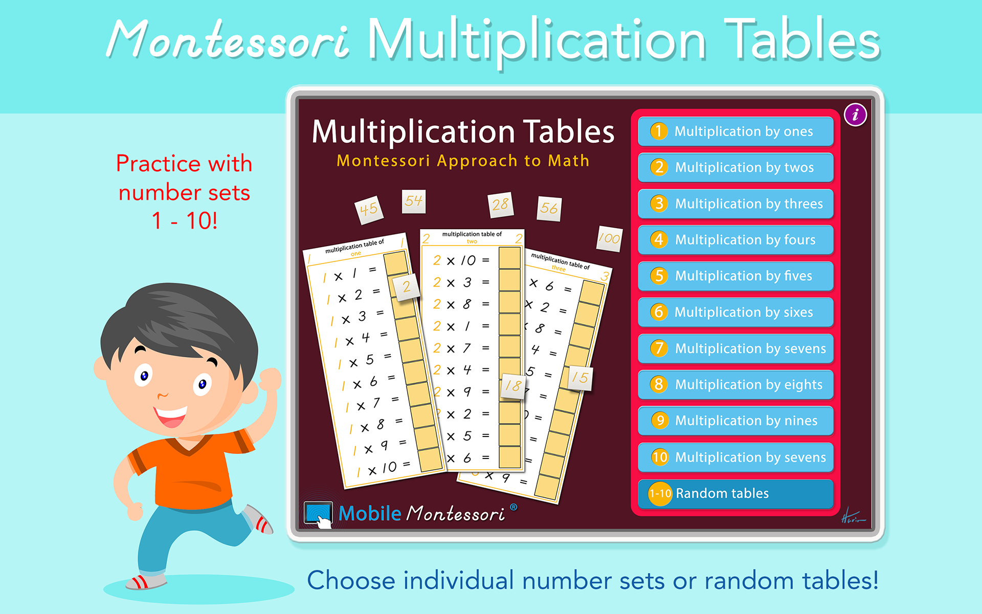 Multiplication Tables - Montessori Math for Kids Ages 6 & Up - App on ...