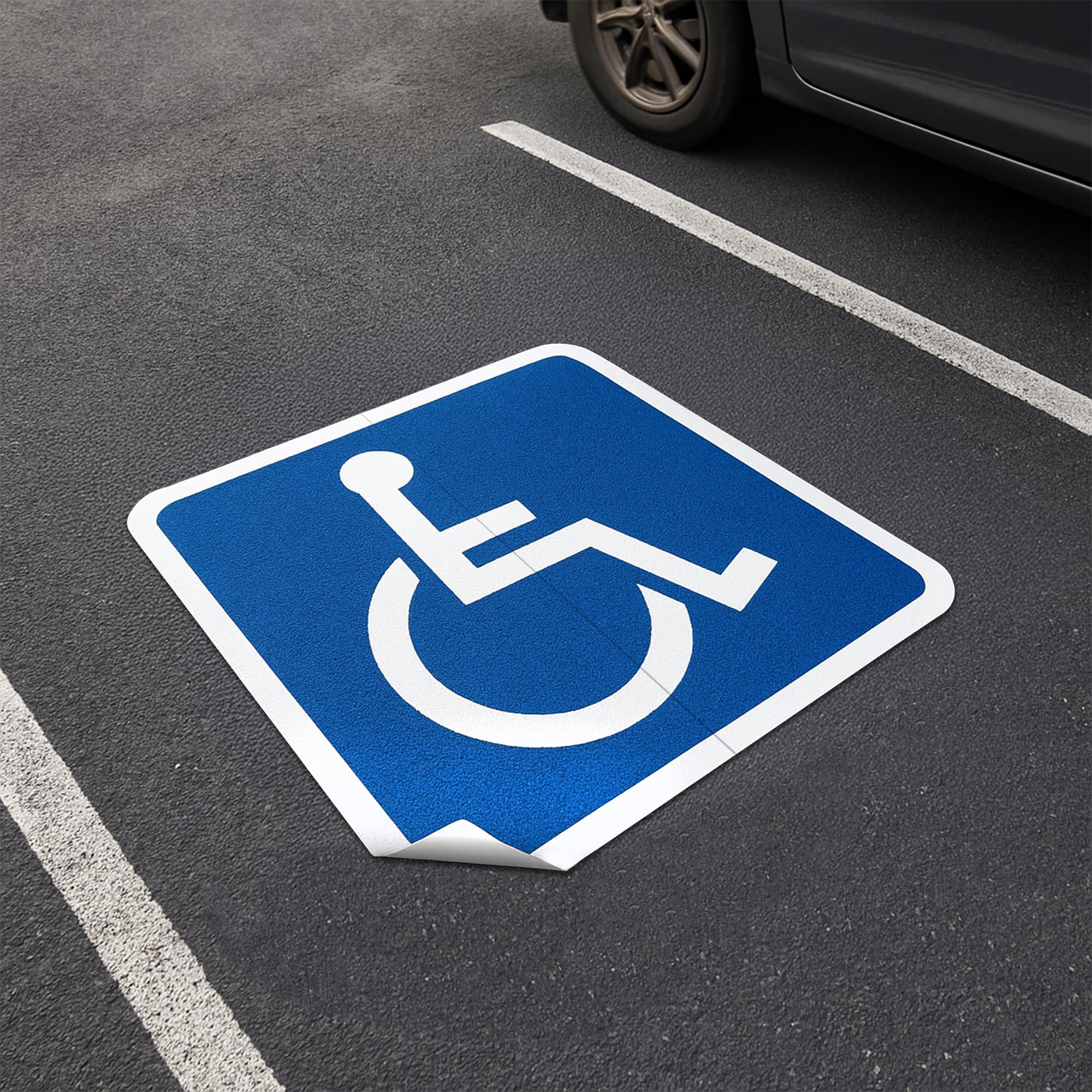 Snapklik.com : Handicap Parking Sign- Heat Applied Preformed Reflective ...