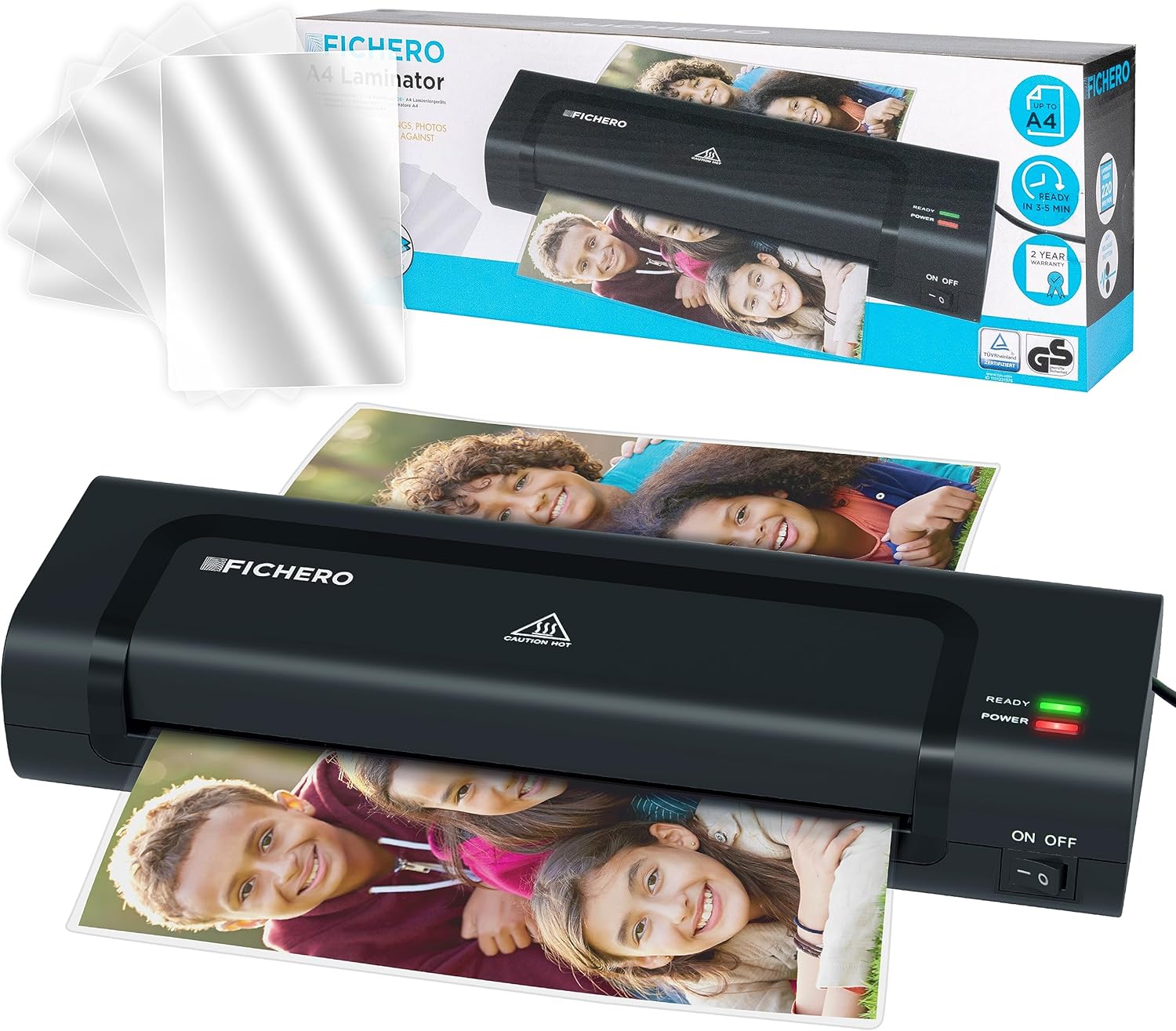 Silvergear® Plastifieuse A4 A5 A6 | Plastifieuse Rapide avec 5 Films de ...