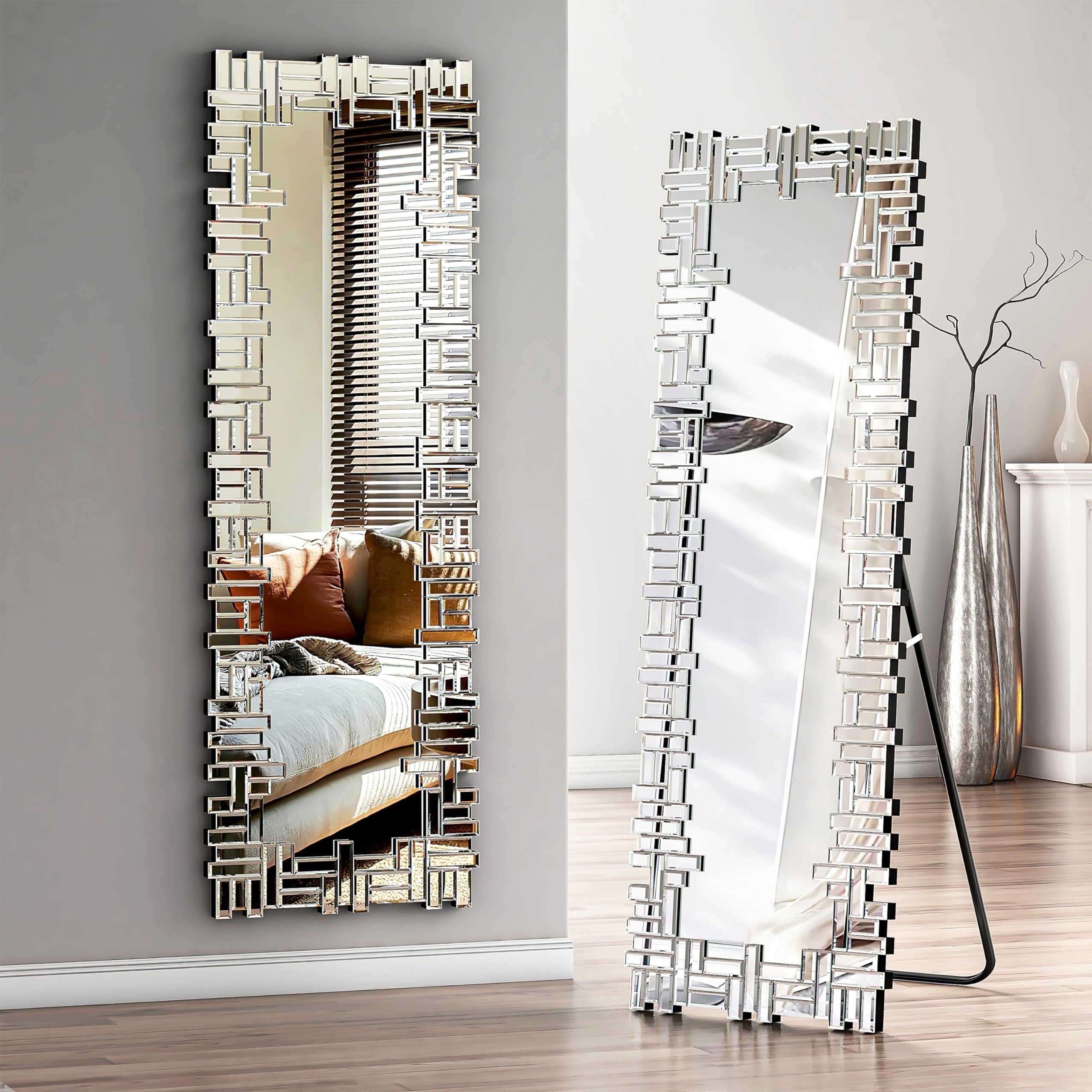 Amazon.com: Full Length Wall Mirror Full Body Mirror 24 x 65" Length ...