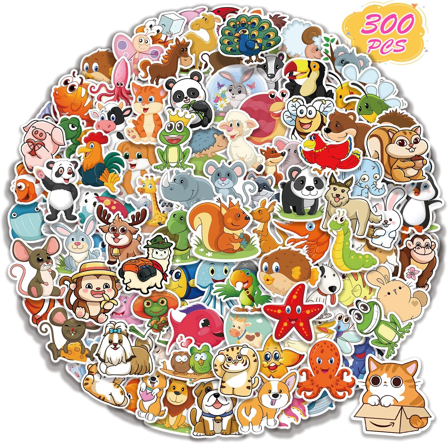 Amazon.com: Geyoga 300 Pcs Duck Stickers Cute Yellow Rubber Duck ...