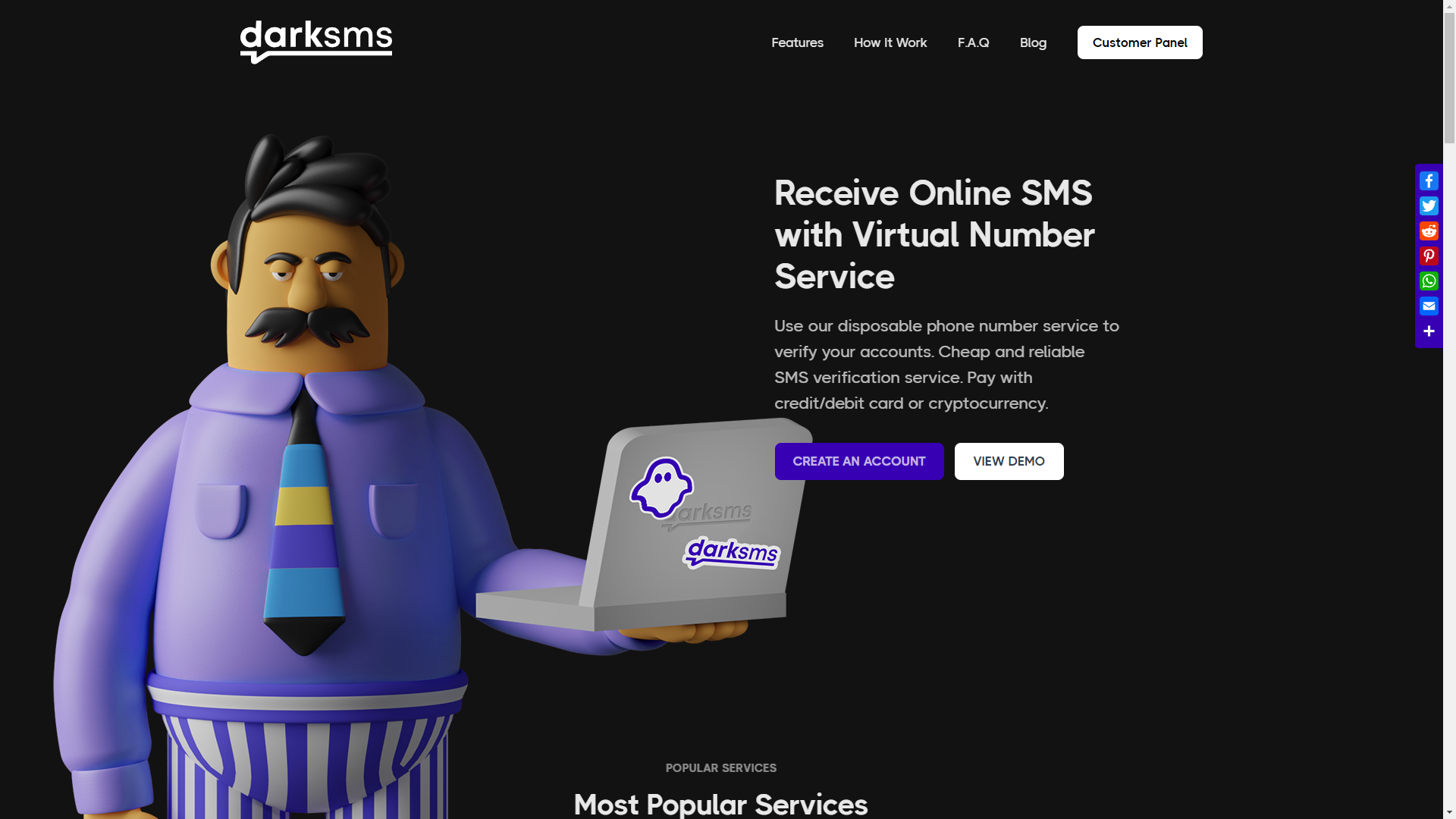 Virtual Number Service, Receive SMS Online - Darksms:Amazon.co.jp ...