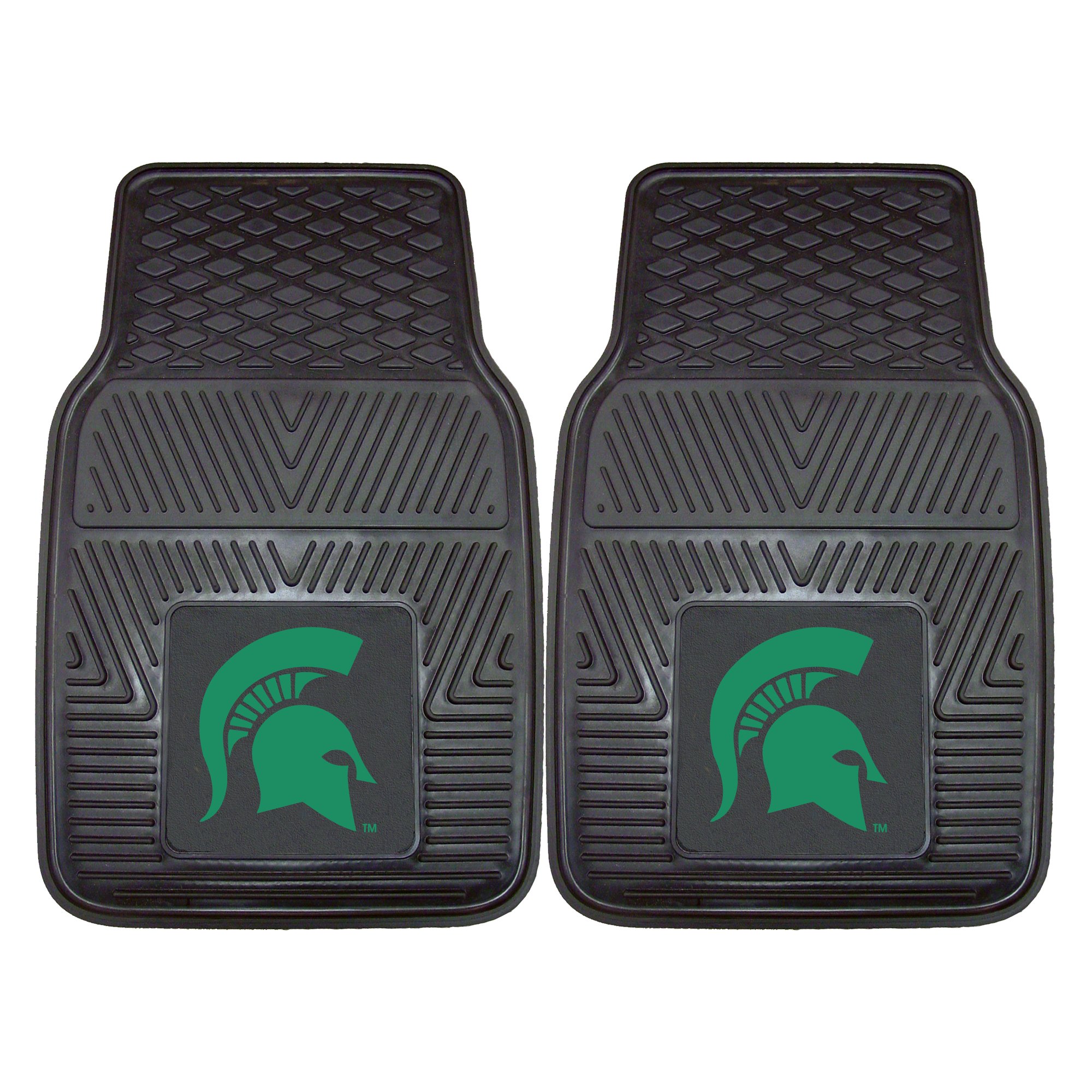 FANMATS 8918 Michigan State Spartans 2-Piece Heavy Duty Vinyl Car Mat ...