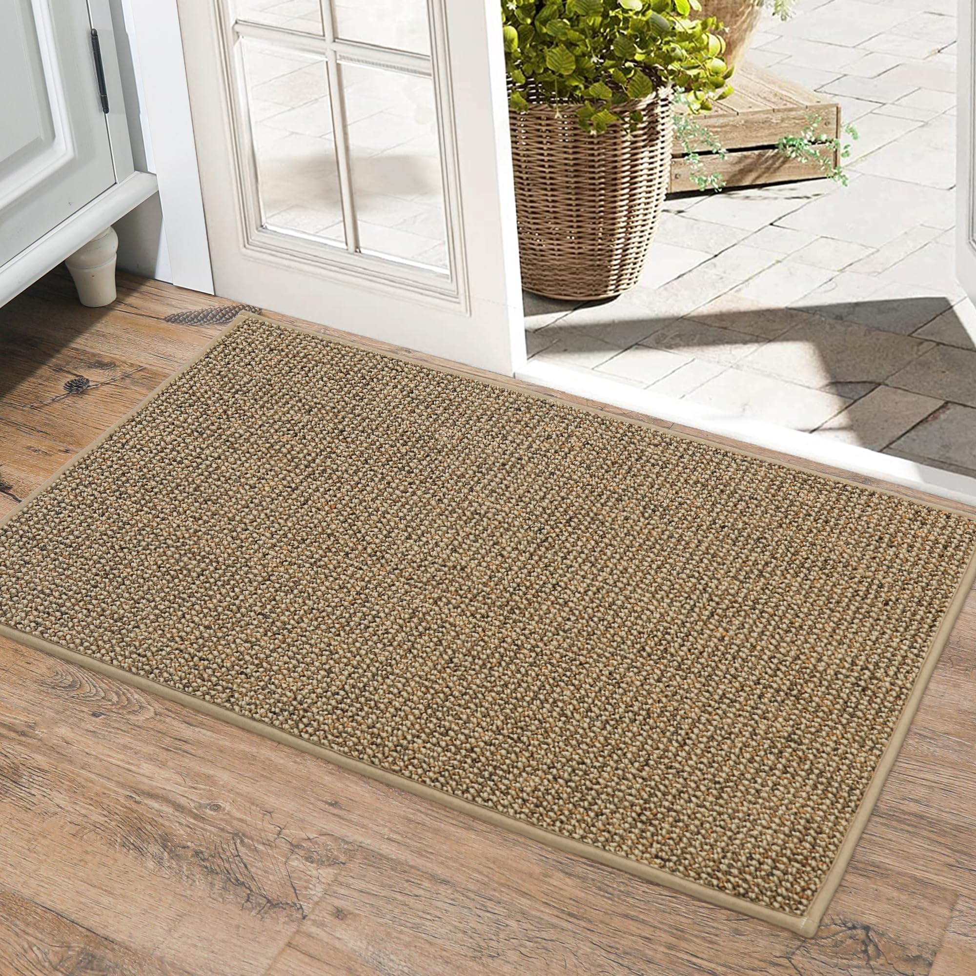 Amazon.com: HIYARD Sturdy Front Door Mat, Absorbent Muddy Dirt Resist ...
