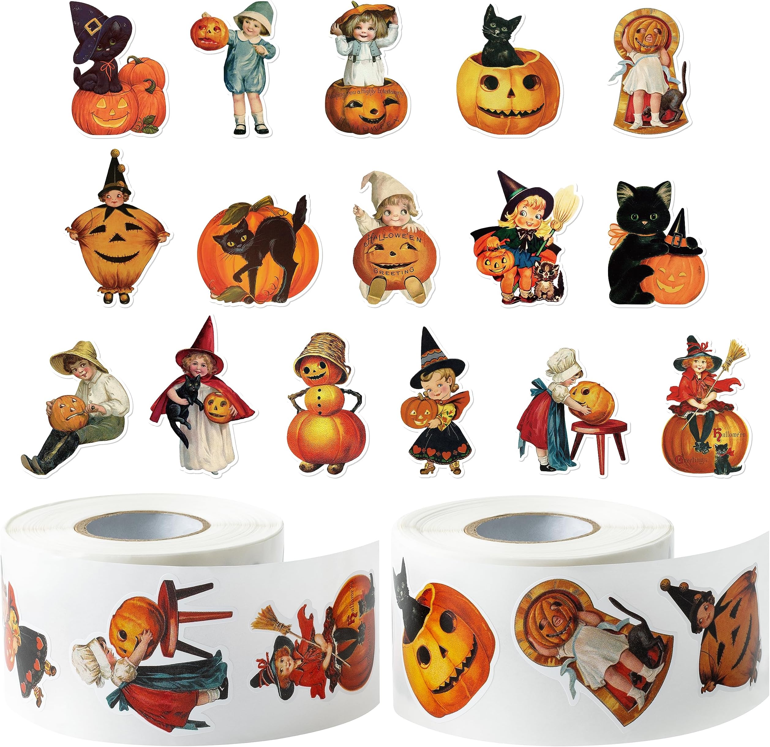 Amazon.com: Easykart -50 Halloween Stickers (Reusable) for Kids for ...