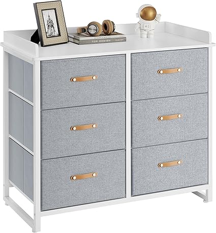 Amazon.com: SONGMICS Kids Dresser with 6 Drawers, Boys Girls Dresser ...