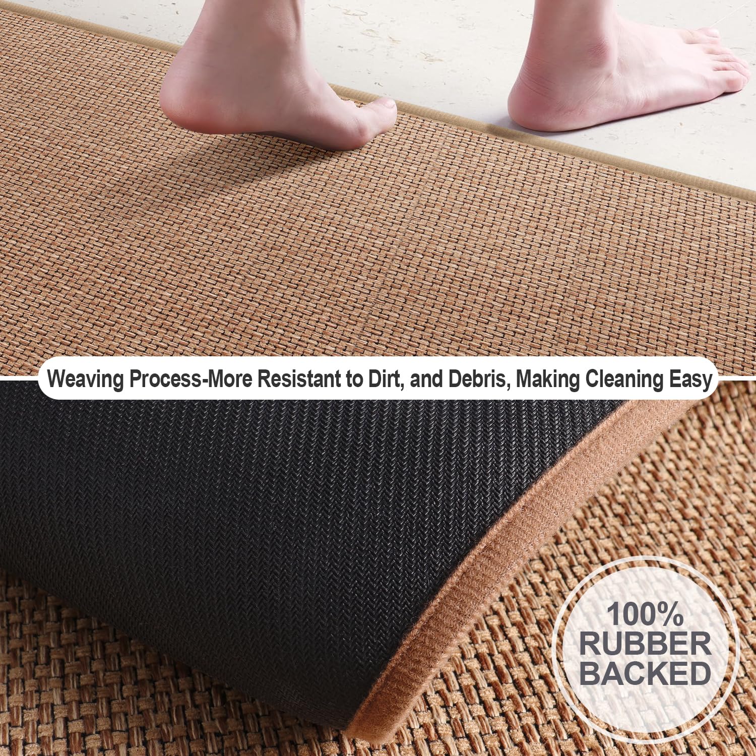 Laundry Room Rug Runner 2.3' x 12' Non Slip Rubber Laundry Room Mat ...