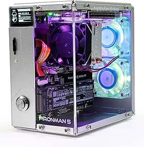 PironMan 5 NVME M.2 SSD PCIE RGB Mini PC Case for Raspberry Pi 5 ...