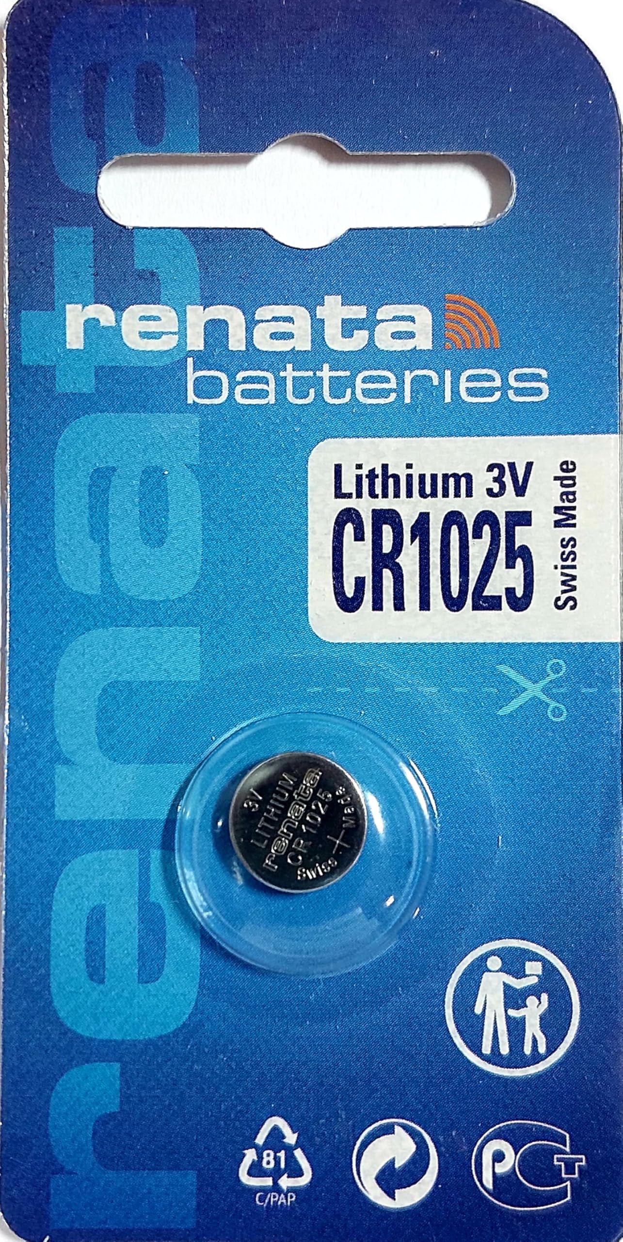 Twin Pack - 2 x Renata CR1025 3V Lithium coin cell batteries ...