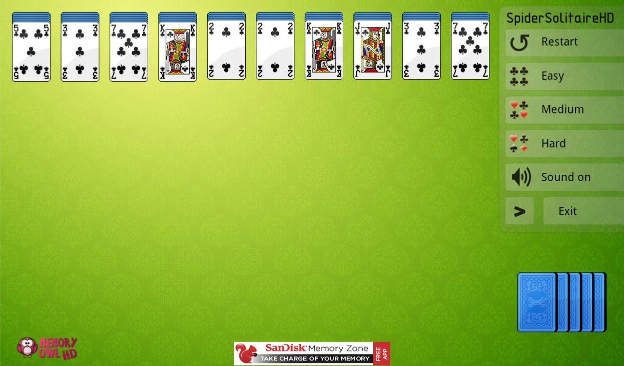Spider Solitaire HD - App on Amazon Appstore