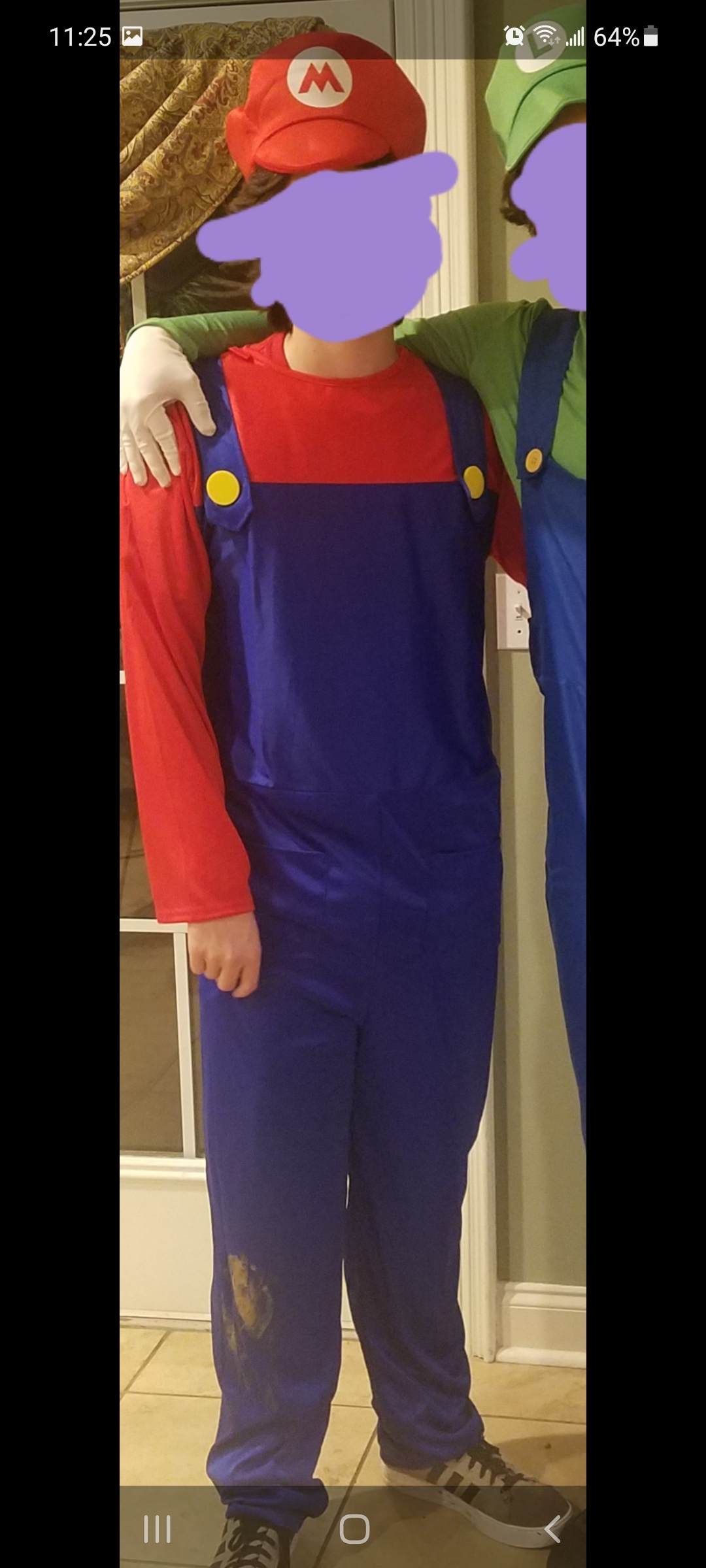 Amazon.com: Super Plumber Brother Adult Costume Halloween (Large, Red ...