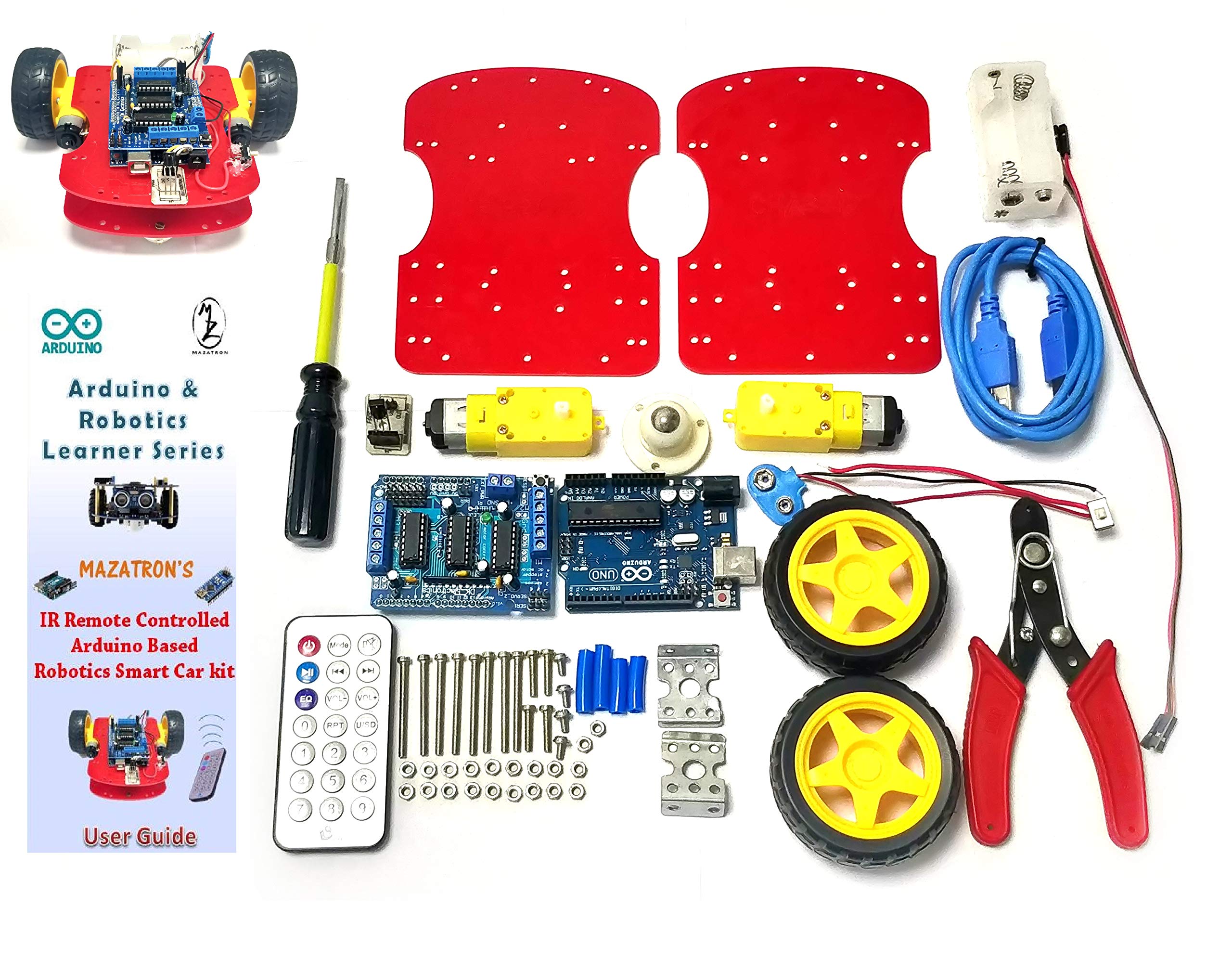 Buy Mazatron DIY Arduino Based IR Remote Controlled Robotics Smart Car Kit Online at desertcartINDIA
