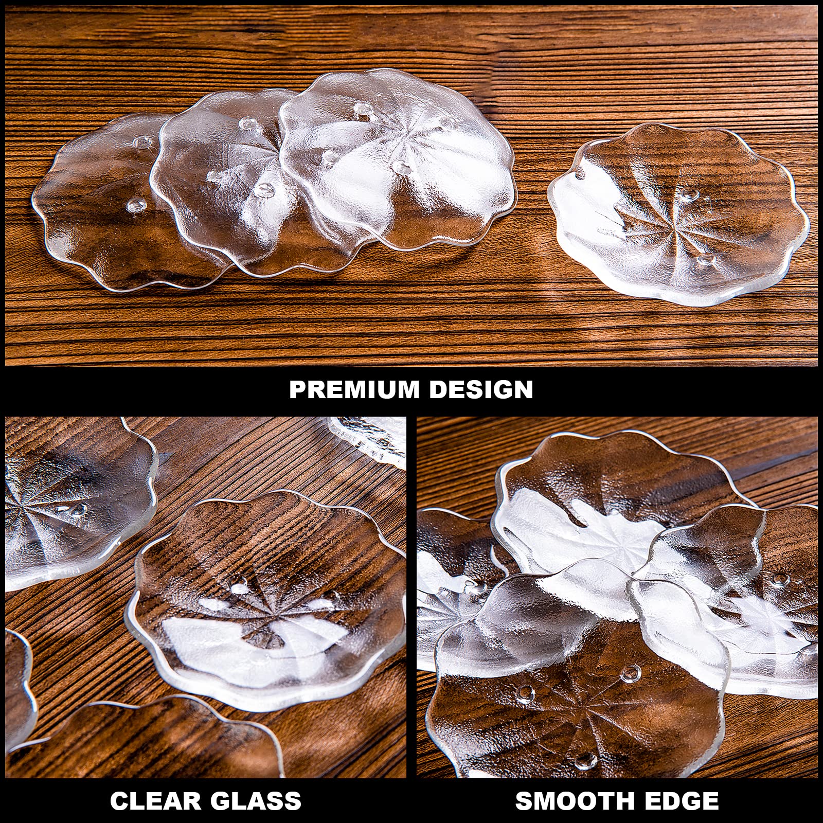 Snapklik.com : Glass Spoon Rest Set Of 2, Small Flower Shaped Spoon ...