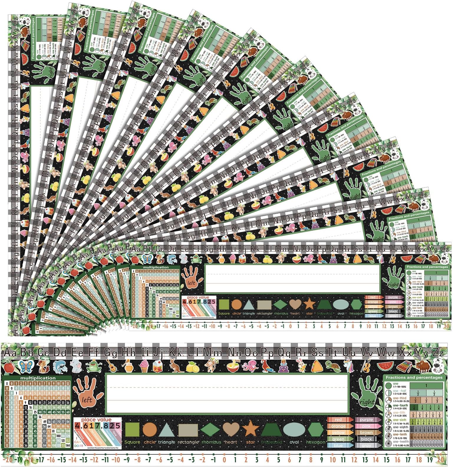 Amazon.com: Tenceur 36 Pcs Desk Name Plates for Classroom Student Name ...