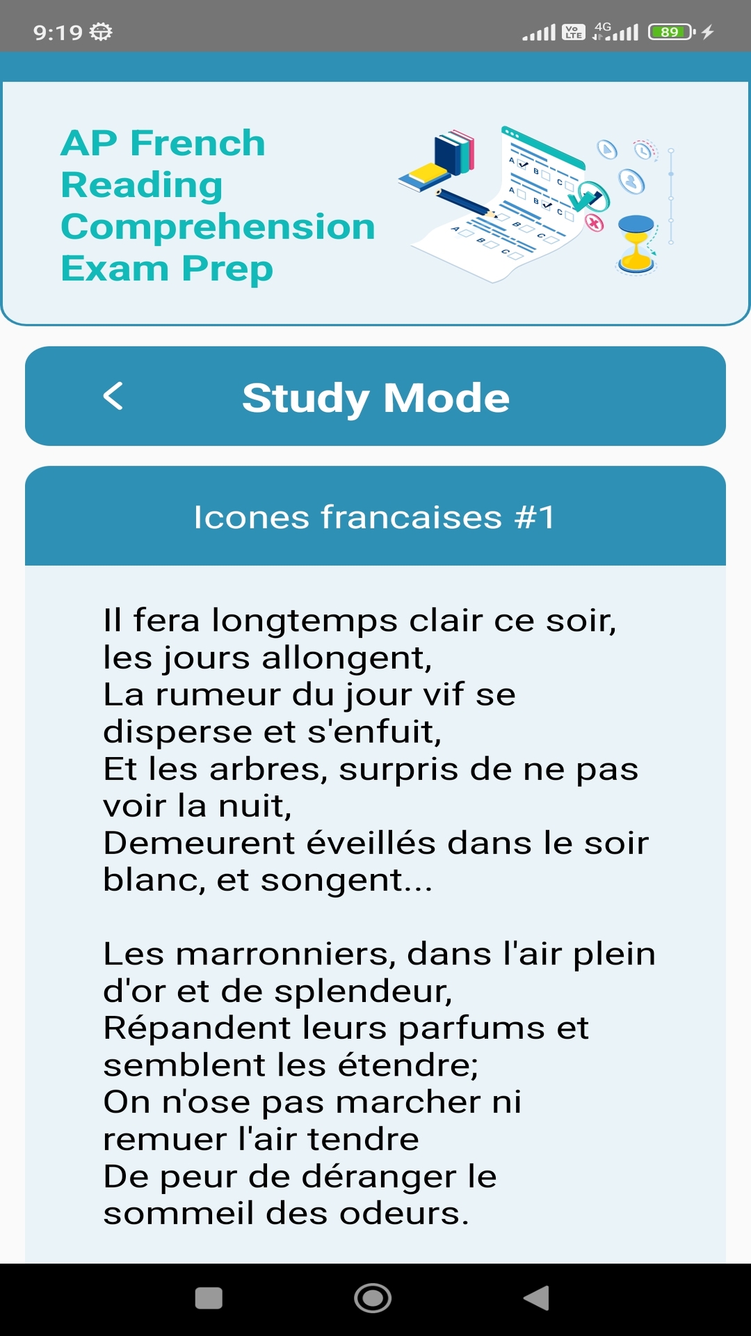 AP French Reading Comprehension Exam Prep - App on Amazon Appstore