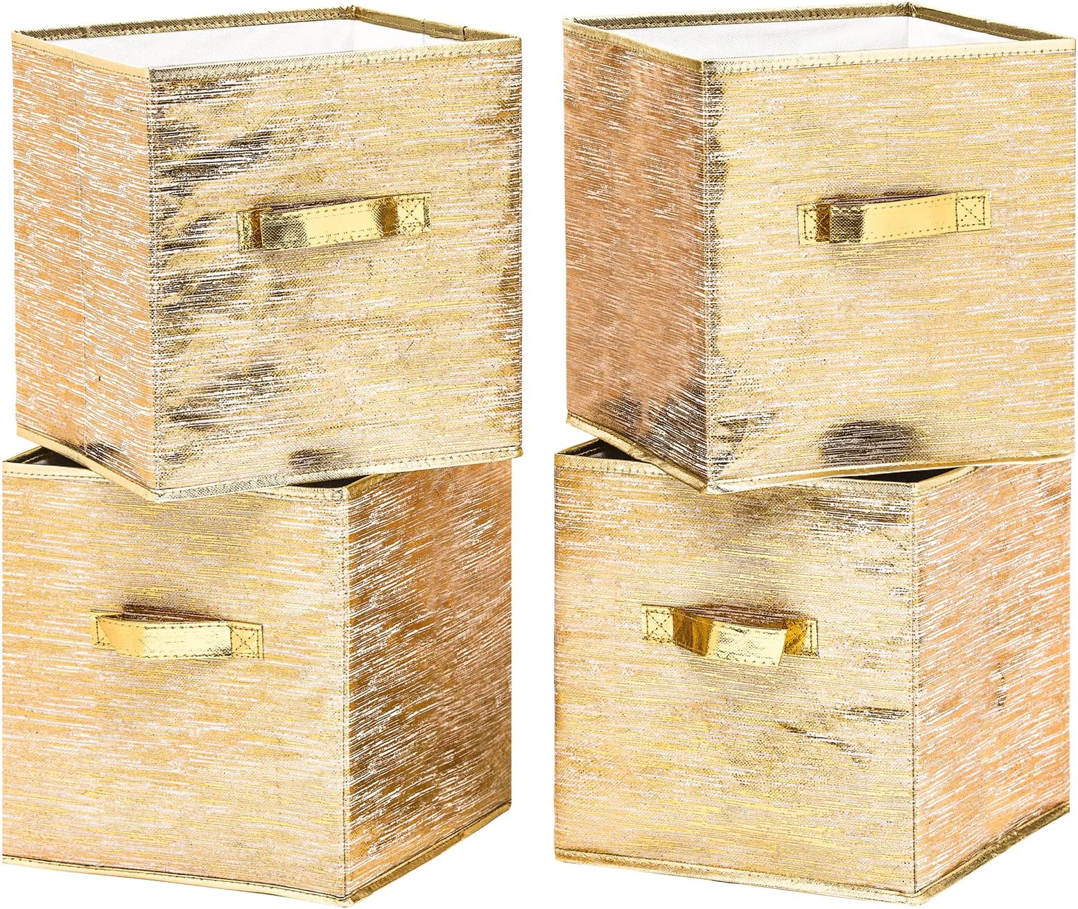 Amazon.com: Amazon Basics Storage Bins - Metallic Gold, 2-Pack : Home ...