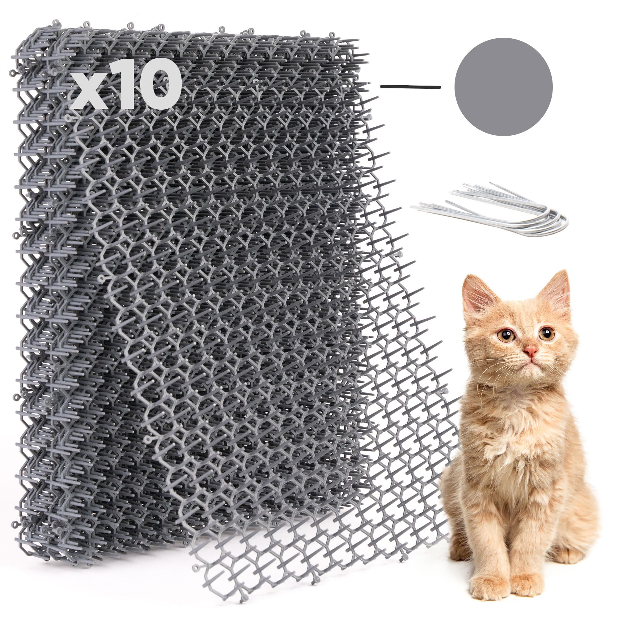 Amazon.com : 10 Pack Extra Large Cat Scat Mat for Cats - Cat Spike Mat ...
