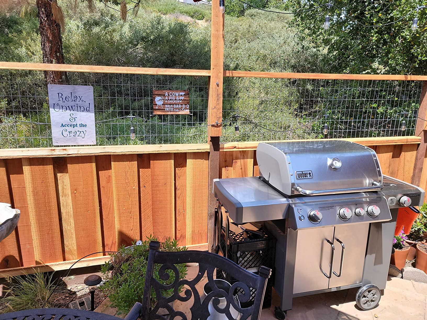 Amazon.com : Dziqvyk BBQ Sign a Cow a Pig a Chicken Sign Walk BBQ Into ...