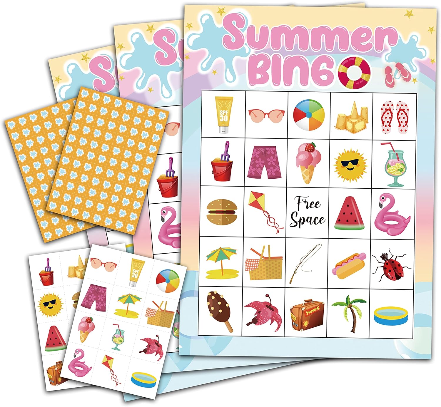 ZEDEV Summer Bingo Game, Party Games with 24 Nepal | Ubuy
