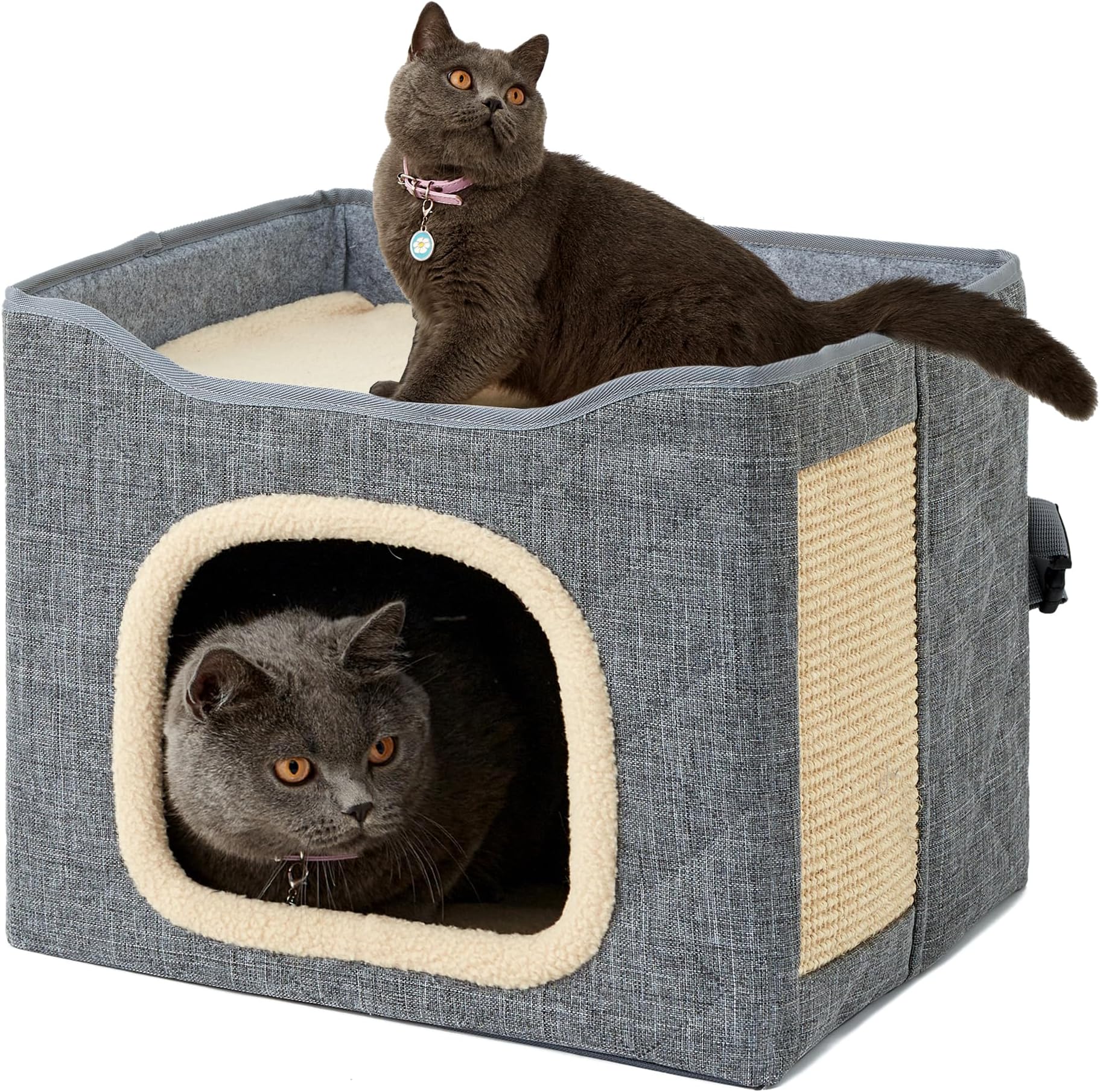 Amazon.com : PowerKing Cat House for Indoor Cats, Collapsible Cat Beds ...
