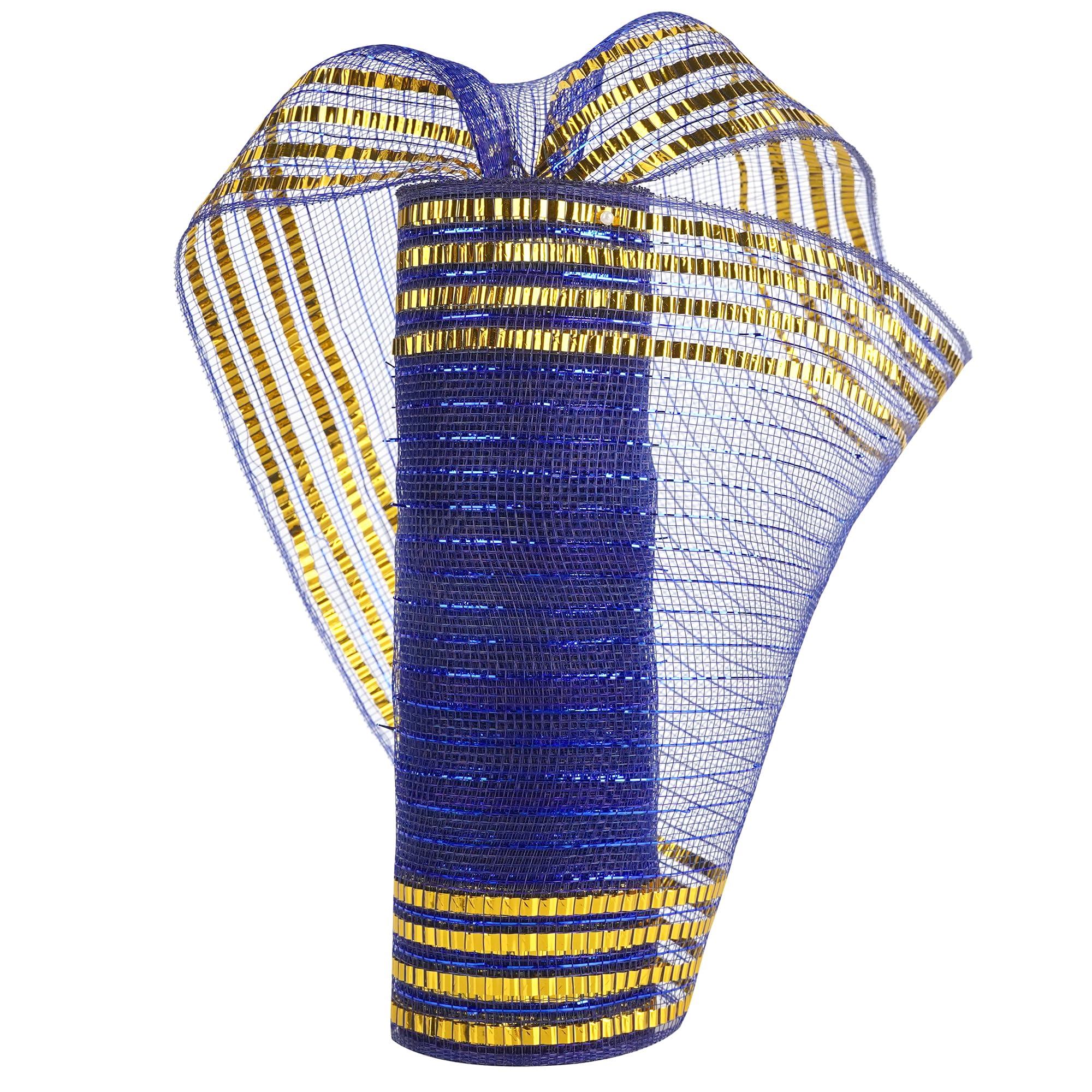 Amazon.com: HUIHUANG Royal Blue Deco Mesh 10 inch Wide Metallic Blue ...