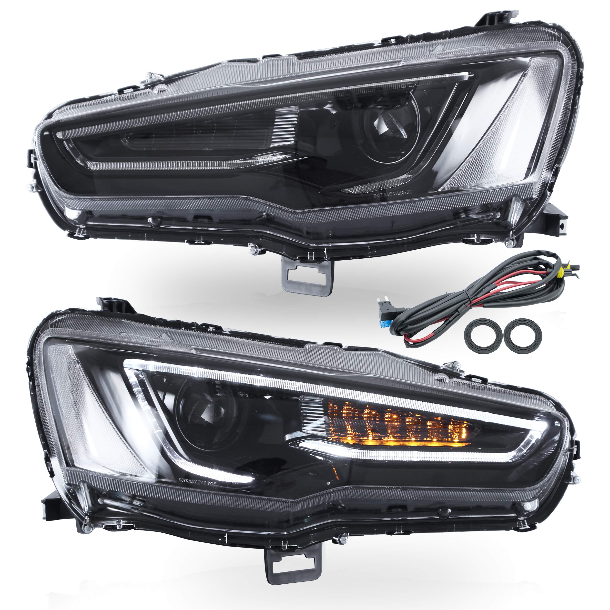 Buy VLAND Headlight Assembly Fit for Mitsubishi Lancer 2008 2009 2010 ...