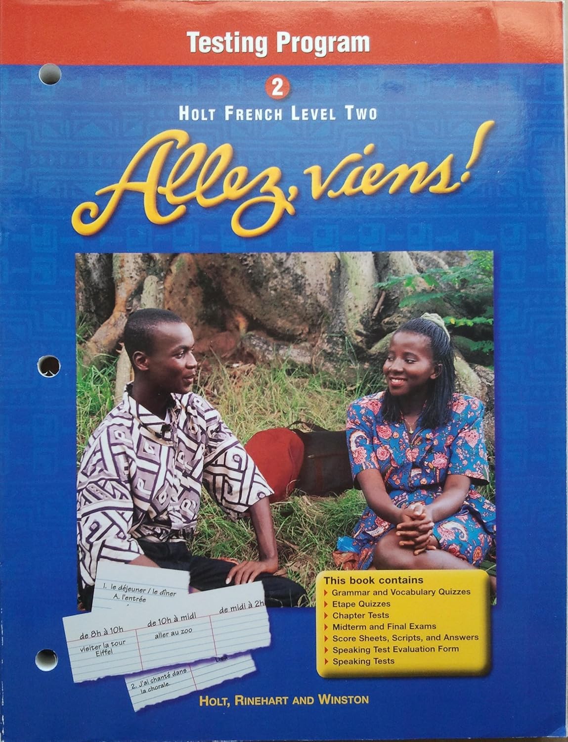 Holt French Level 2 Allez, Viens! Testing Program: Holt, Rinehart and ...