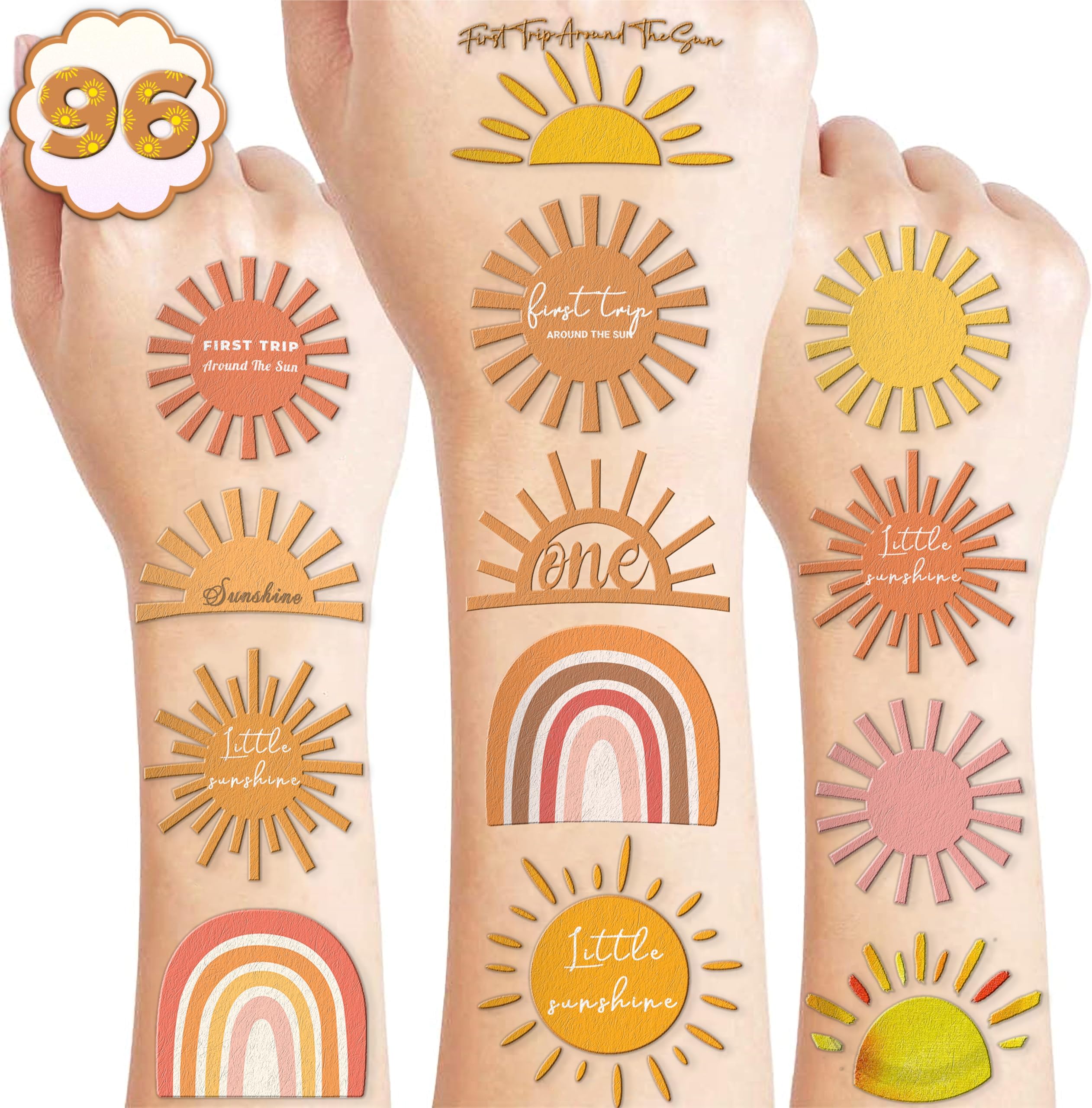 Amazon.com : Sunshine Tattoos Temporary Sun Tattoos for Kids Sticker ...