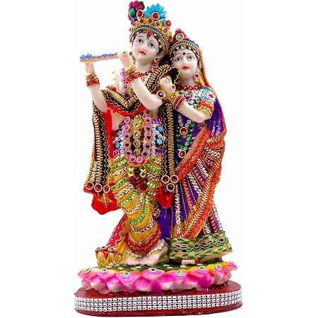 Buy SN Handicrafts Radha Krishna Cow God Idol, Murti Figurine Religious ...