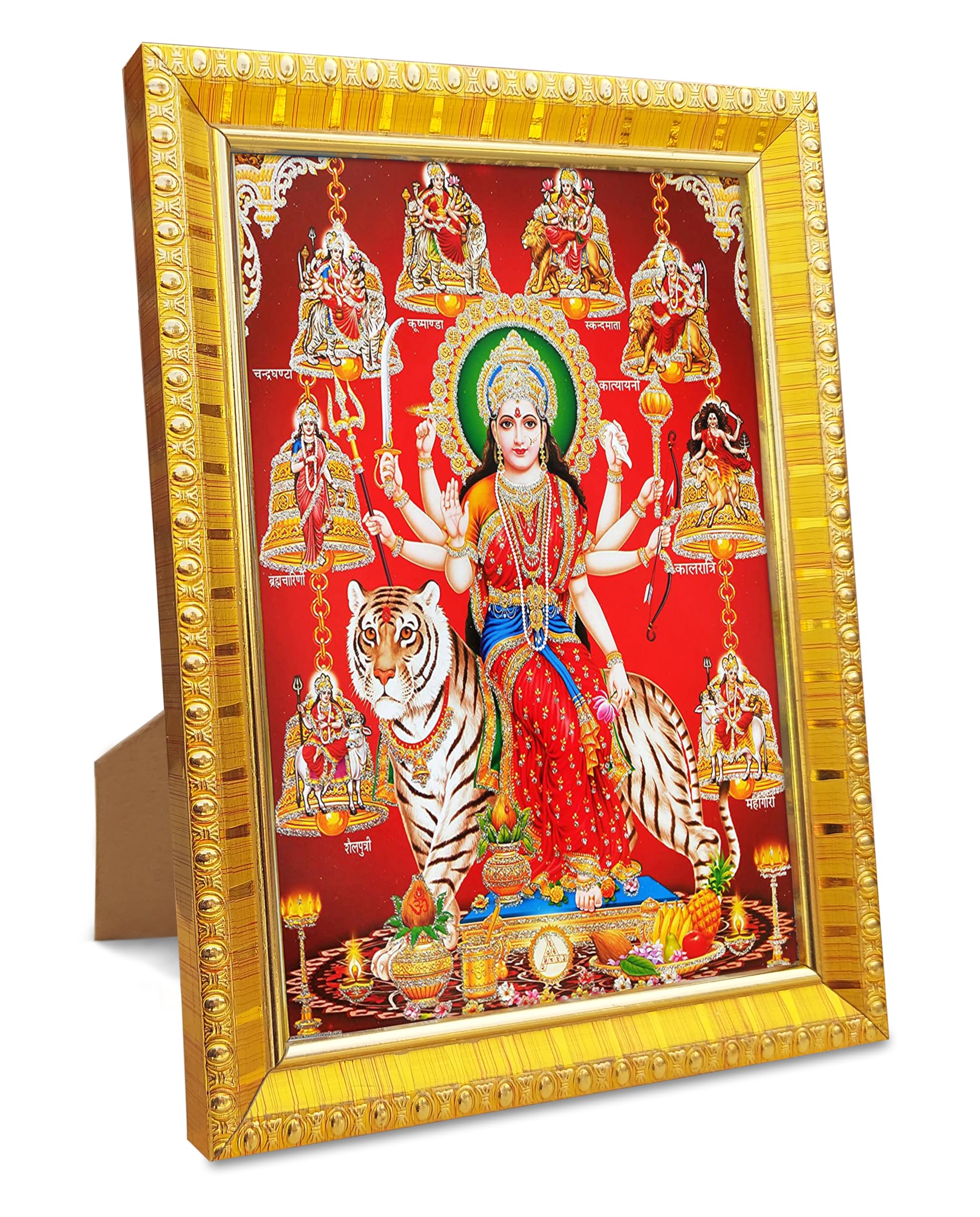 Koshtak Durga/Ambe/Sherawali/Nav Durga on Tiger (6 x 8 inch) Table Top ...