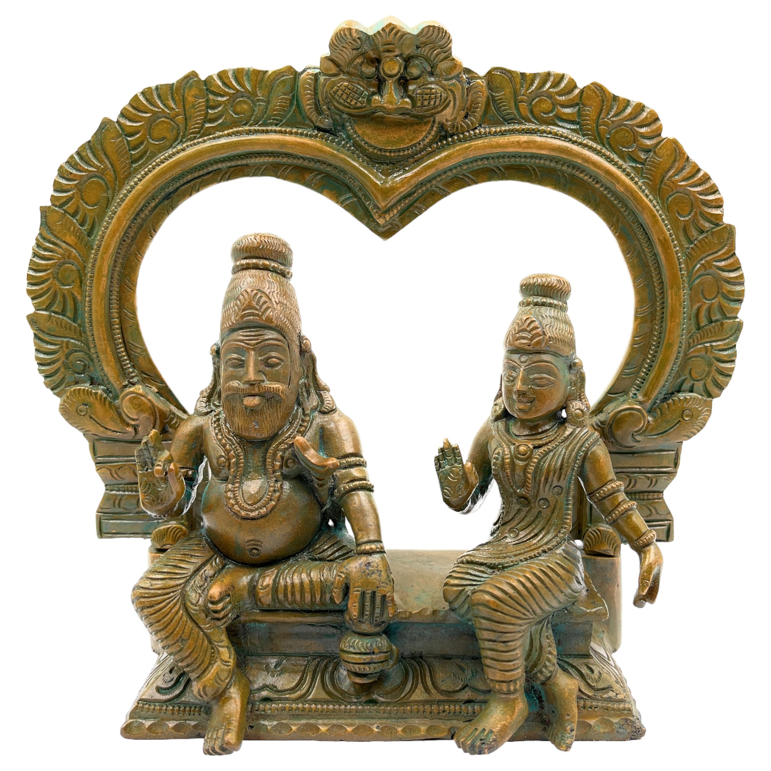 Buy South Indian Arts Bronze Rishi Agastya and Lopamudra Idols ...