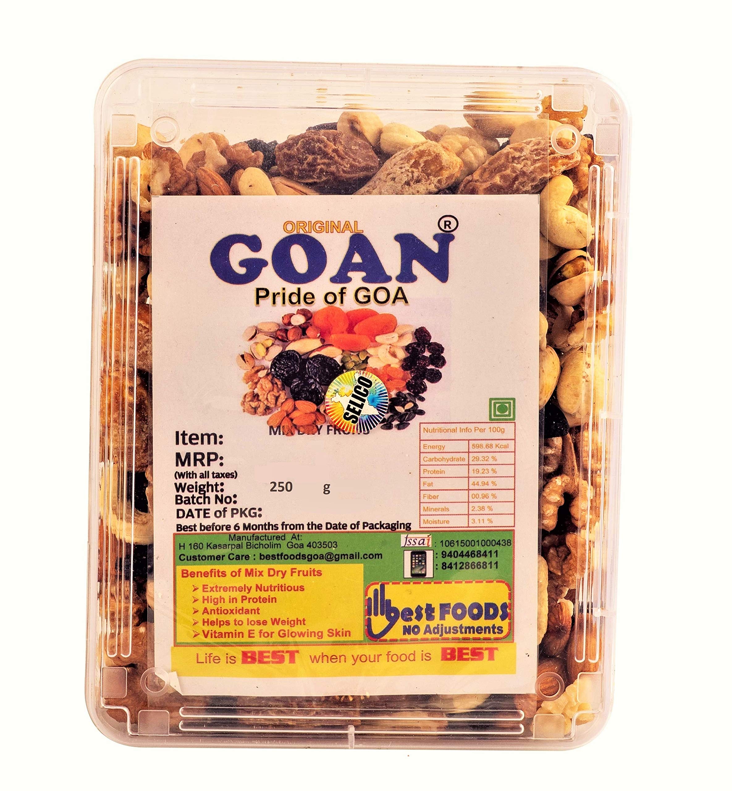 Original Goan Mix Dry Fruit Gift Box Rakhi Special 250g : Amazon.in ...