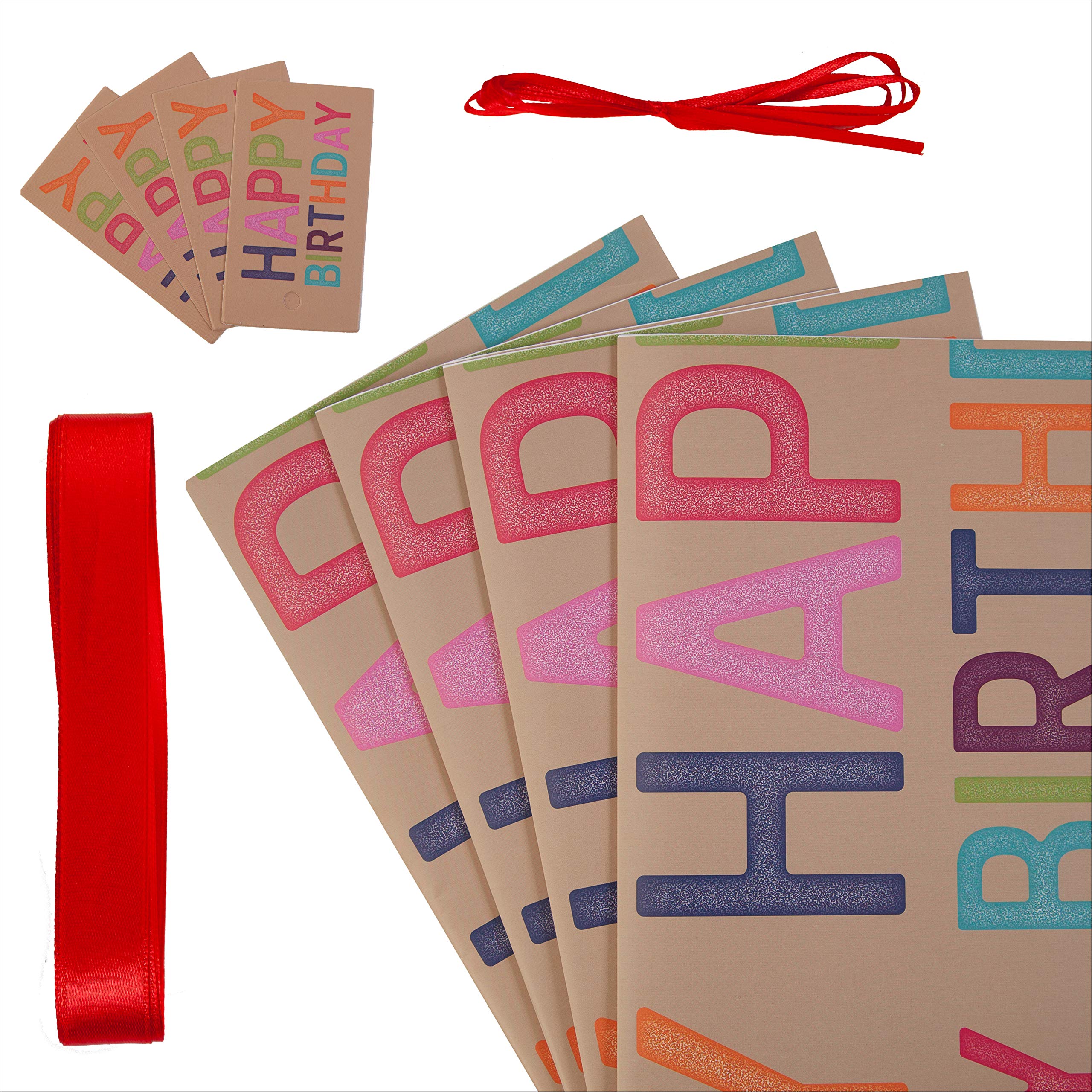 Buy Hutchings Gift Wrapping Paper Birthday 4 Large Sheets With Ribbons 4 Matching Labels Eco buy-hutchings-gift-wrapping-paper-birthday-4-large-sheets-with-ribbons-4-matching-labels-eco