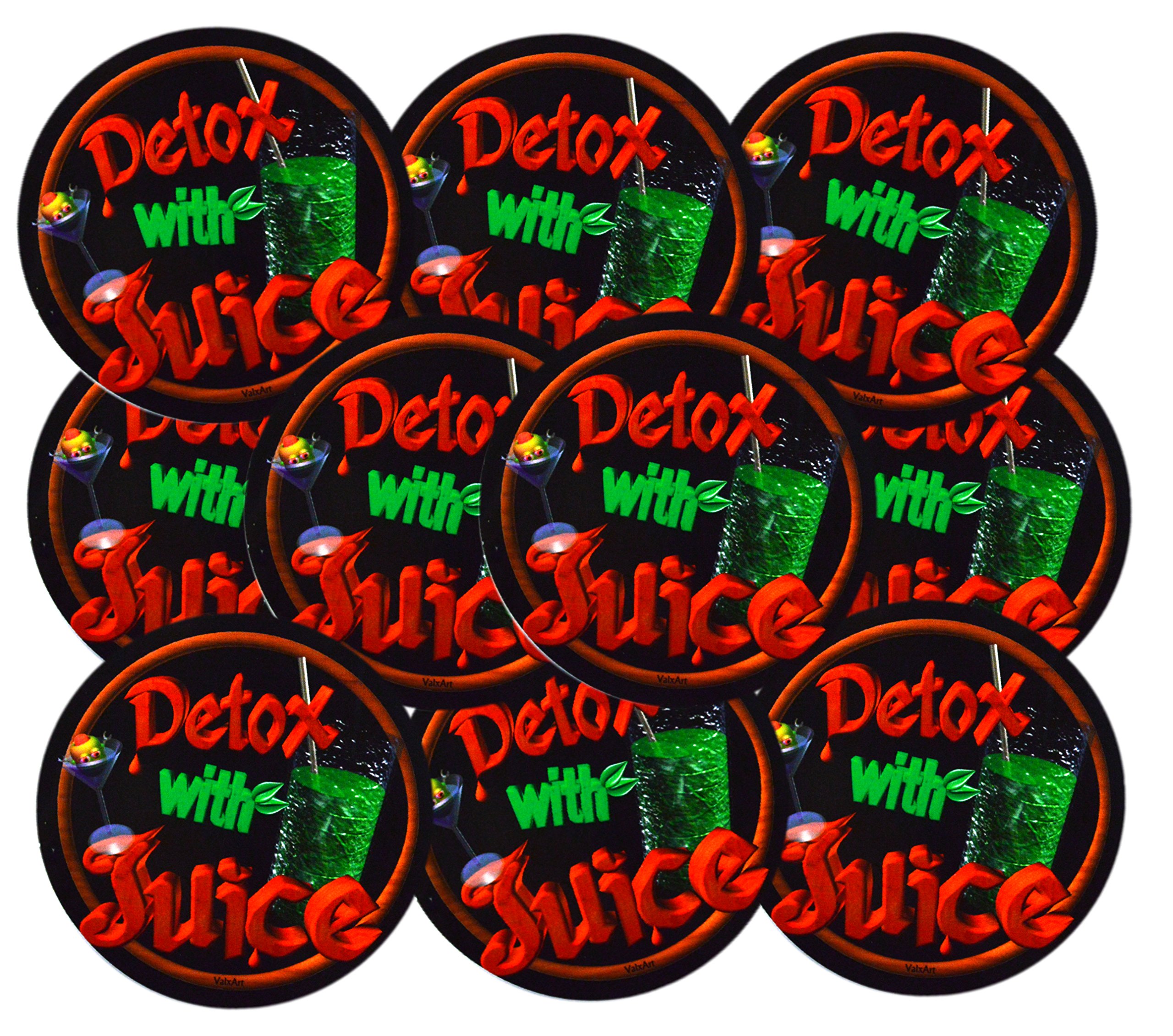 Amazon.com: Ten Detox with Juice 3in. Vinyl Stickers : Arts, Crafts ...