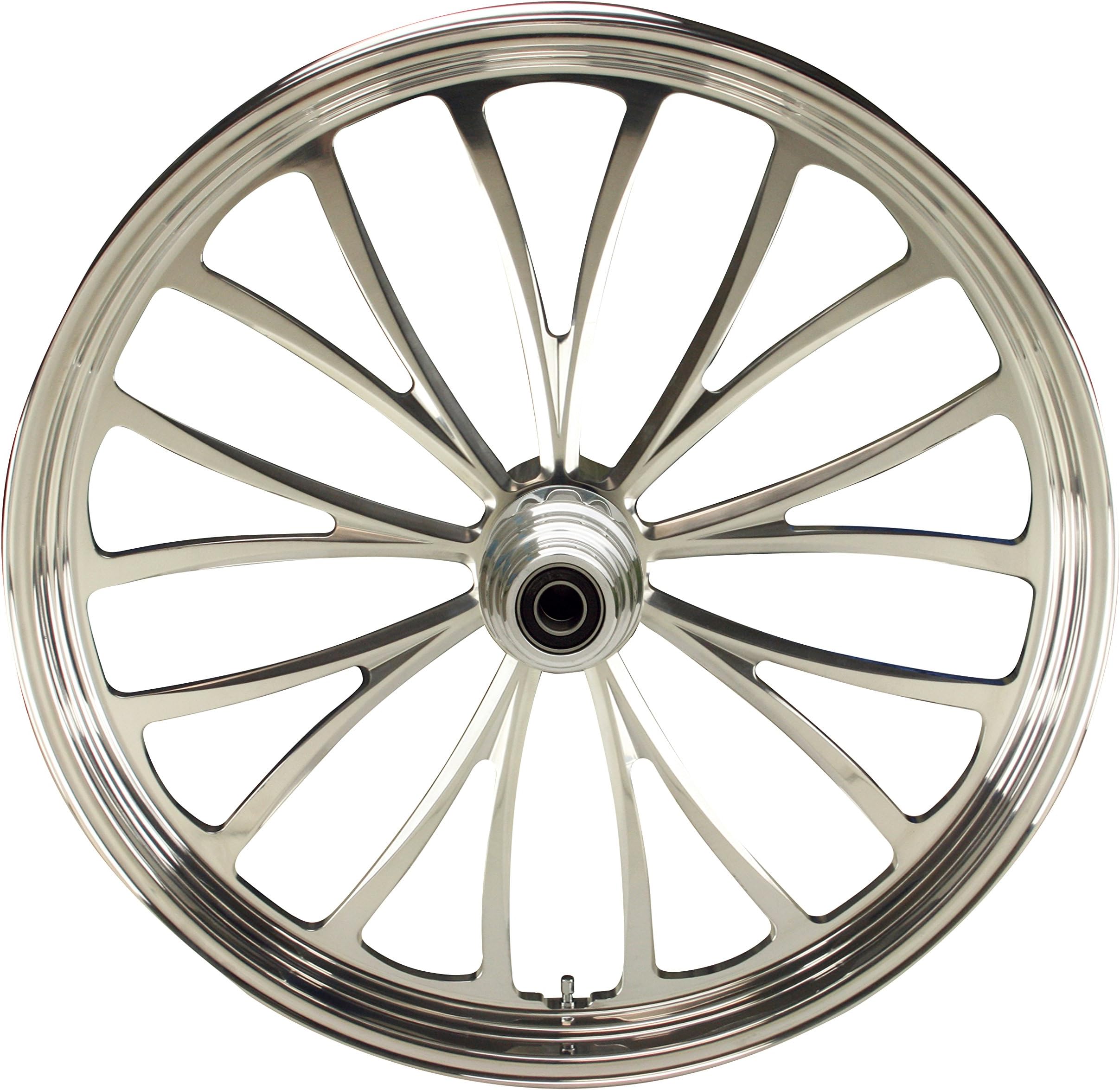 Amazon.com: Ultima Manhattan Polished Cut Aluminum Front Wheel, 26"x 3. ...