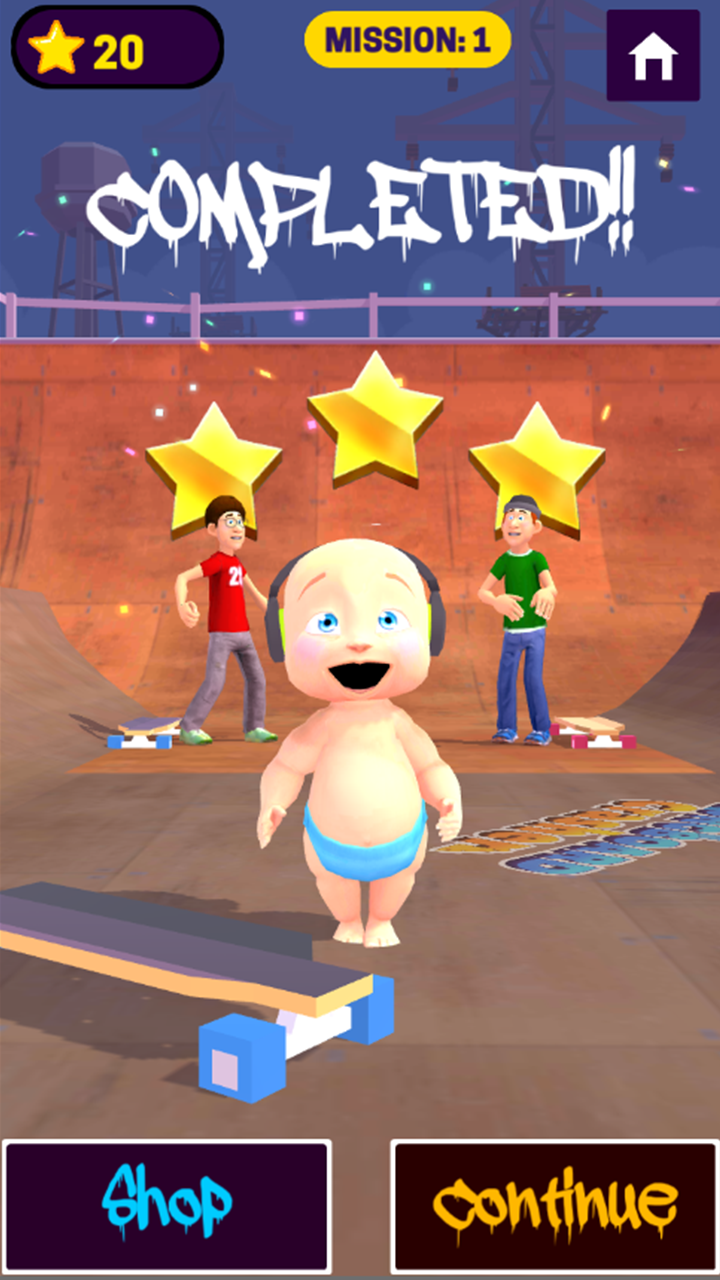Baby and Daddy Runs Skater Board Crasher 3D - App on Amazon Appstore