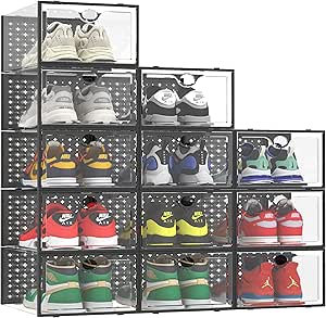 Amazon.com: Pinkpum XXL Shoe Storage Box Fit for Size 14, Clear Plastic ...
