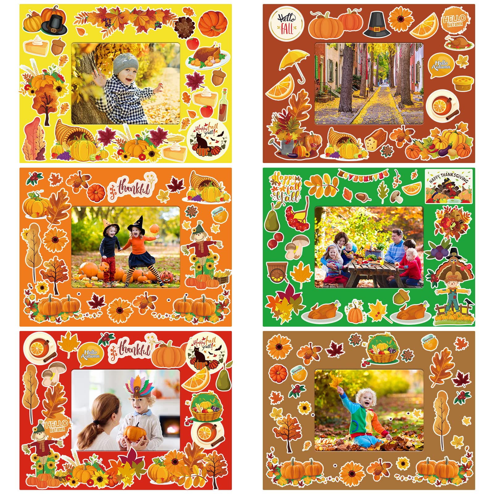 Snapklik.com : 24 Pack Fall Picture Photo Frames Craft Kit DIY ...